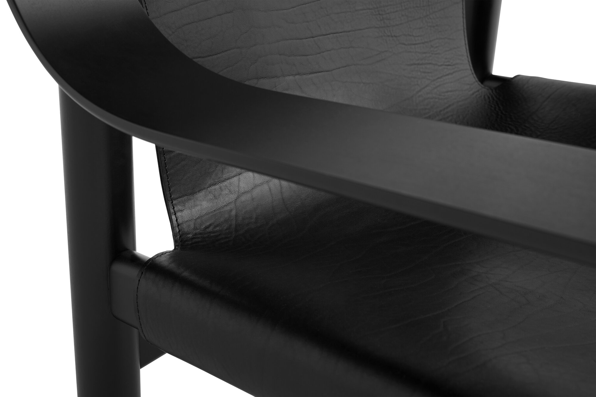 HAY Bernard lounge chair, black oak - black leather | Finnish Design ...