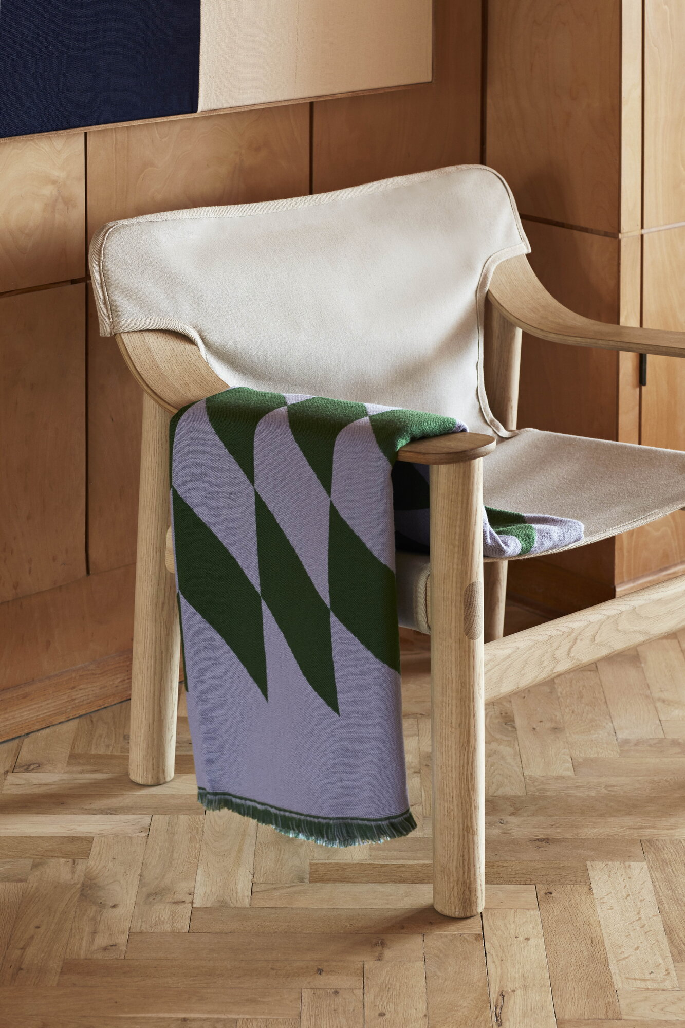 HAY Bernard lounge chair, oak - canvas | Finnish Design Shop