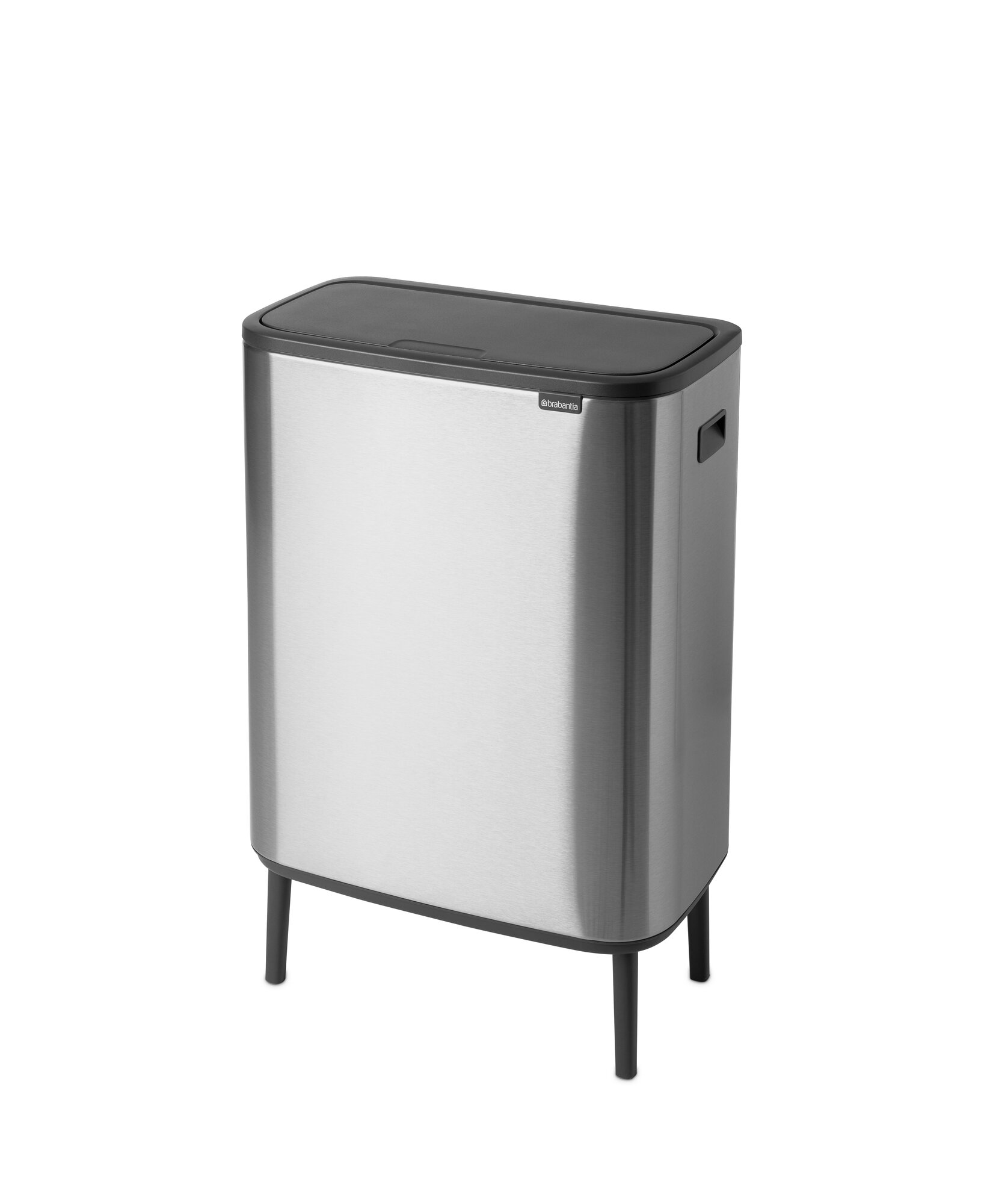 Brabantia Bo Touch Bin Hi, 2 x 30L, matt steel | Finnish Design Shop NL
