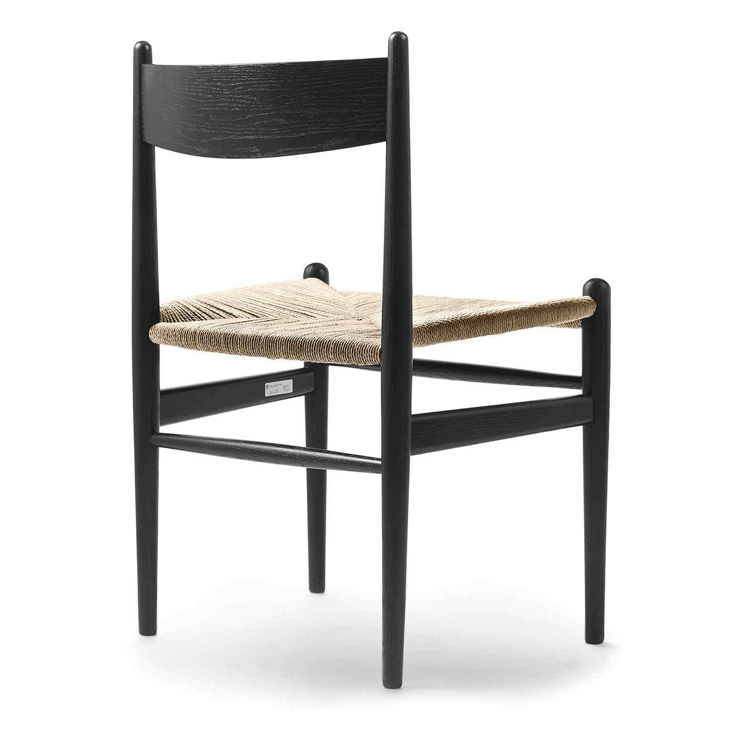 Carl Hansen & Søn CH36 chair, black - natural cord | Finnish Design Shop