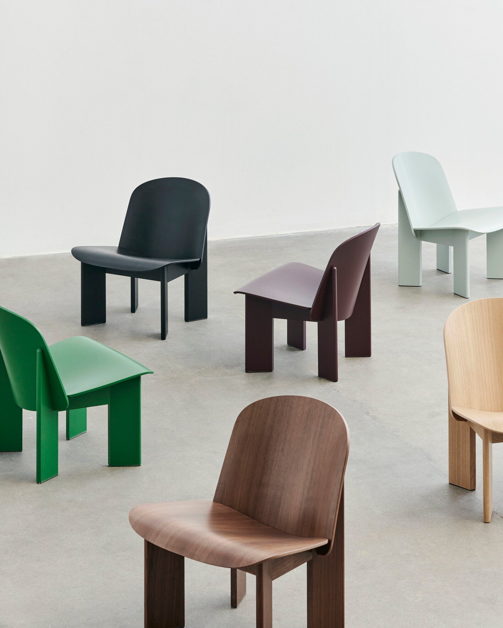 HAY Chisel lounge chair, black Sense leather - black oak | Finnish ...