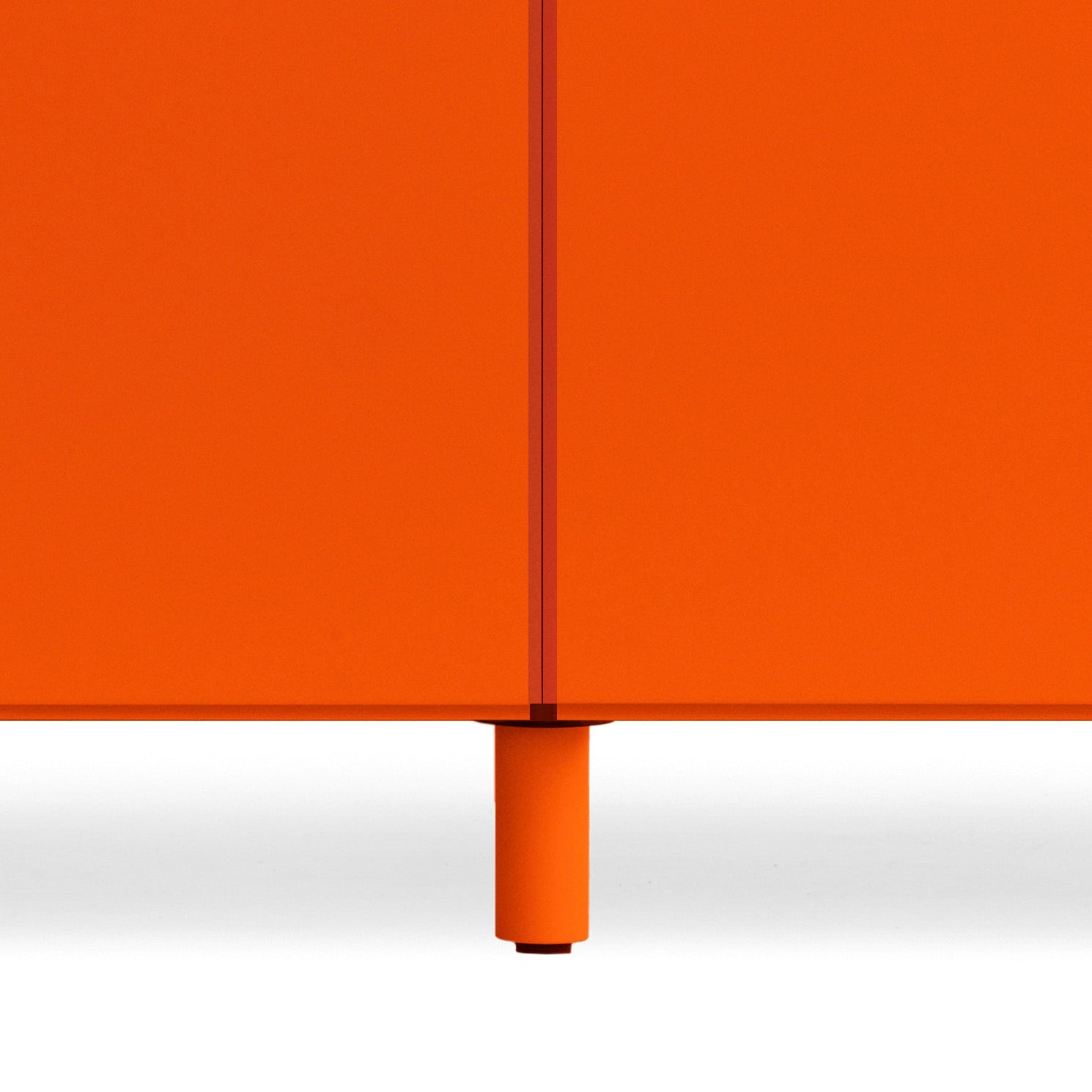 String Furniture Relief chest of drawers with legs, low, orange ...