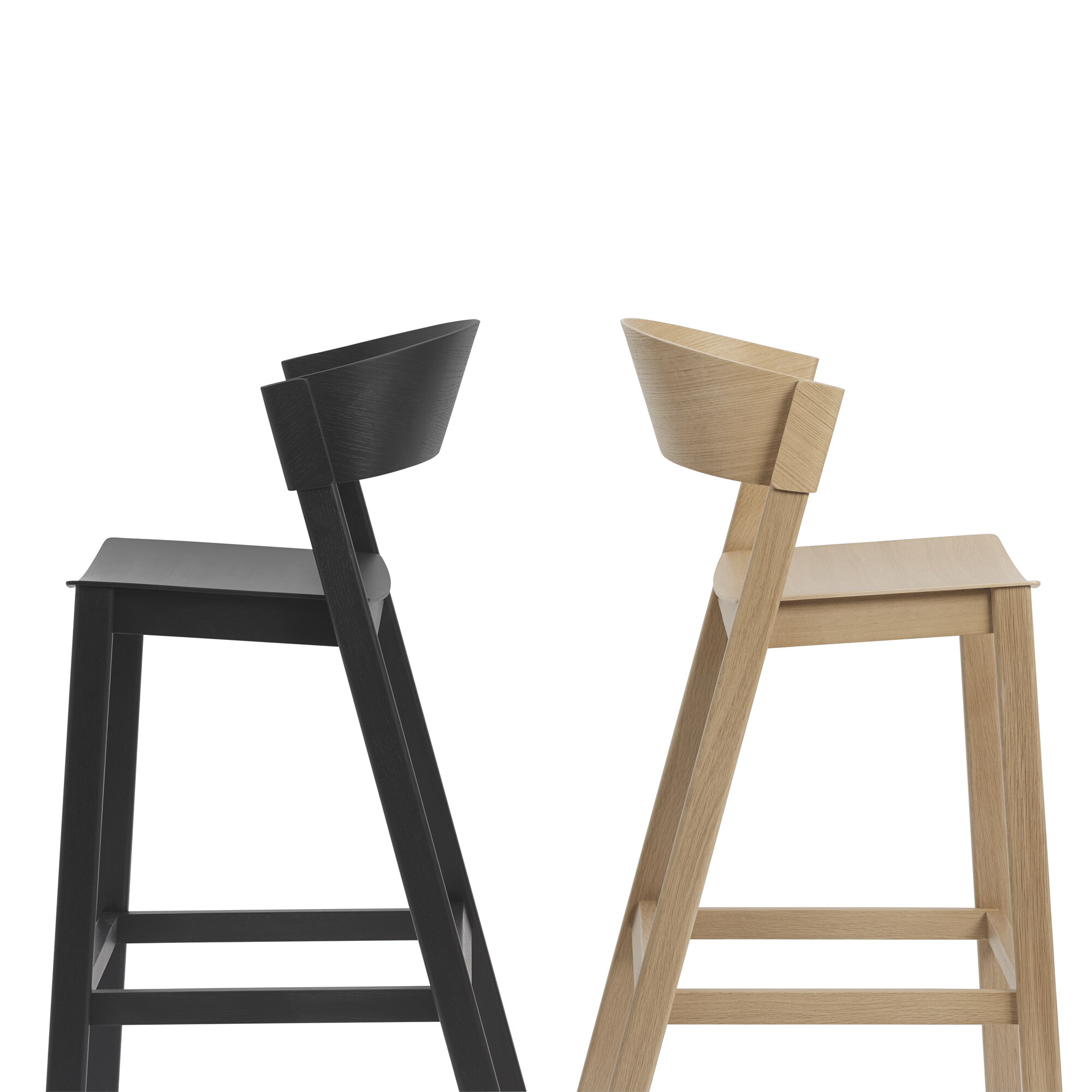 Muuto Cover bar stool, 75 cm, oak | Finnish Design Shop