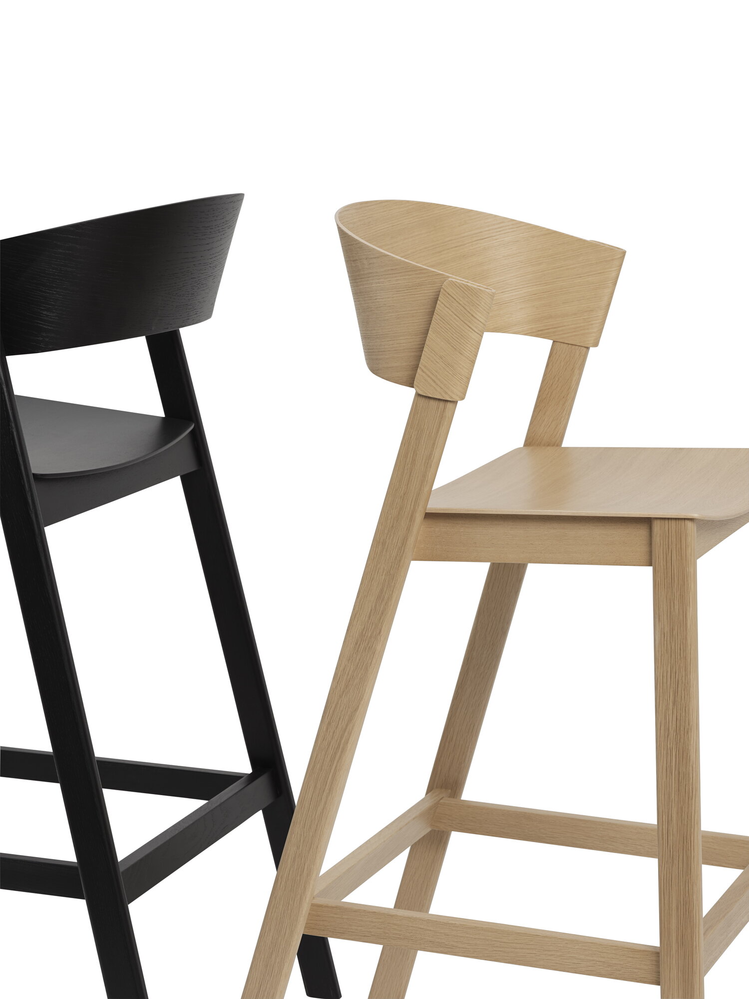 Muuto Cover bar stool, 75 cm, oak | Finnish Design Shop