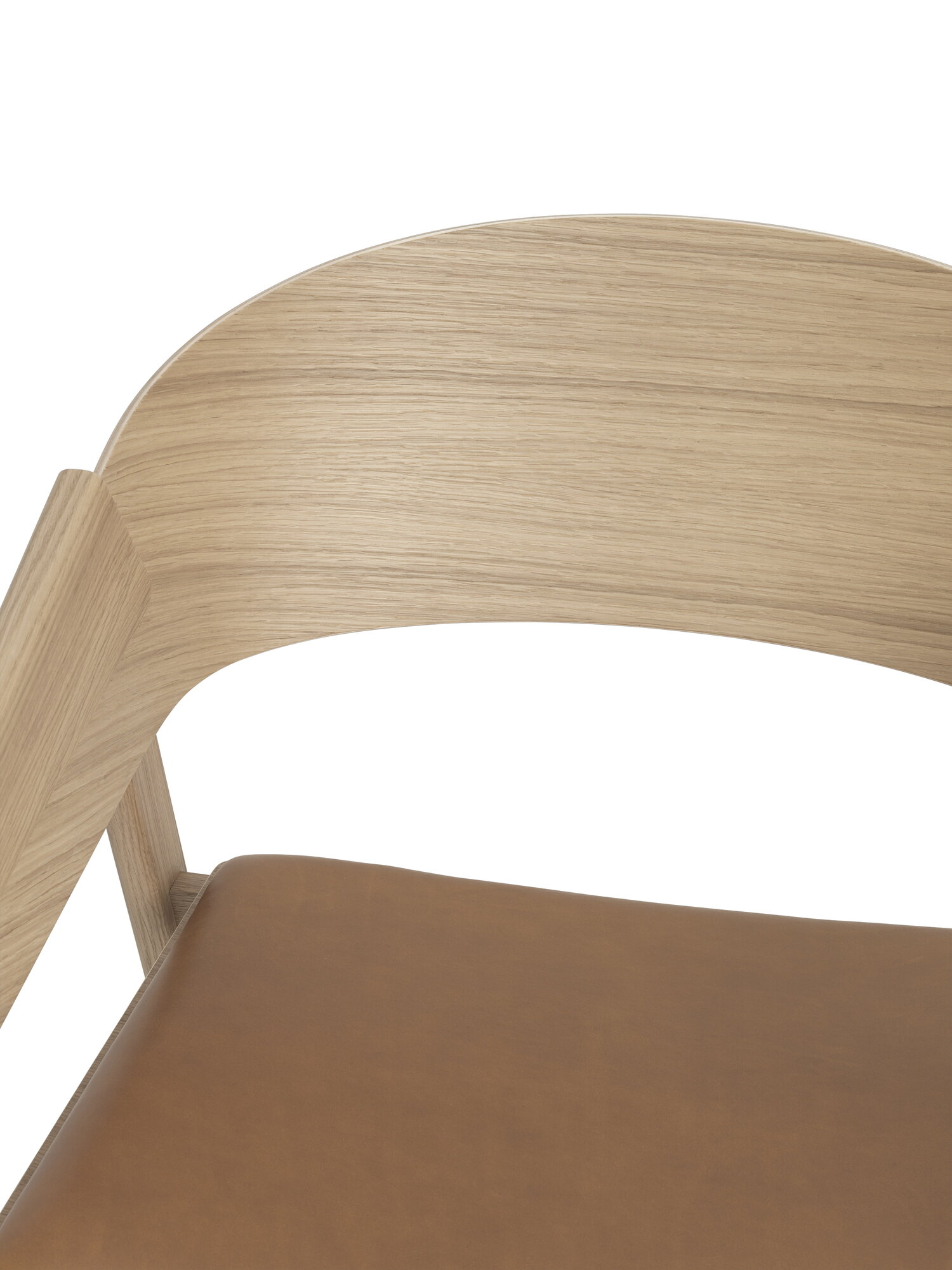 Muuto Cover lounge chair, oak - cognac leather | Finnish Design Shop