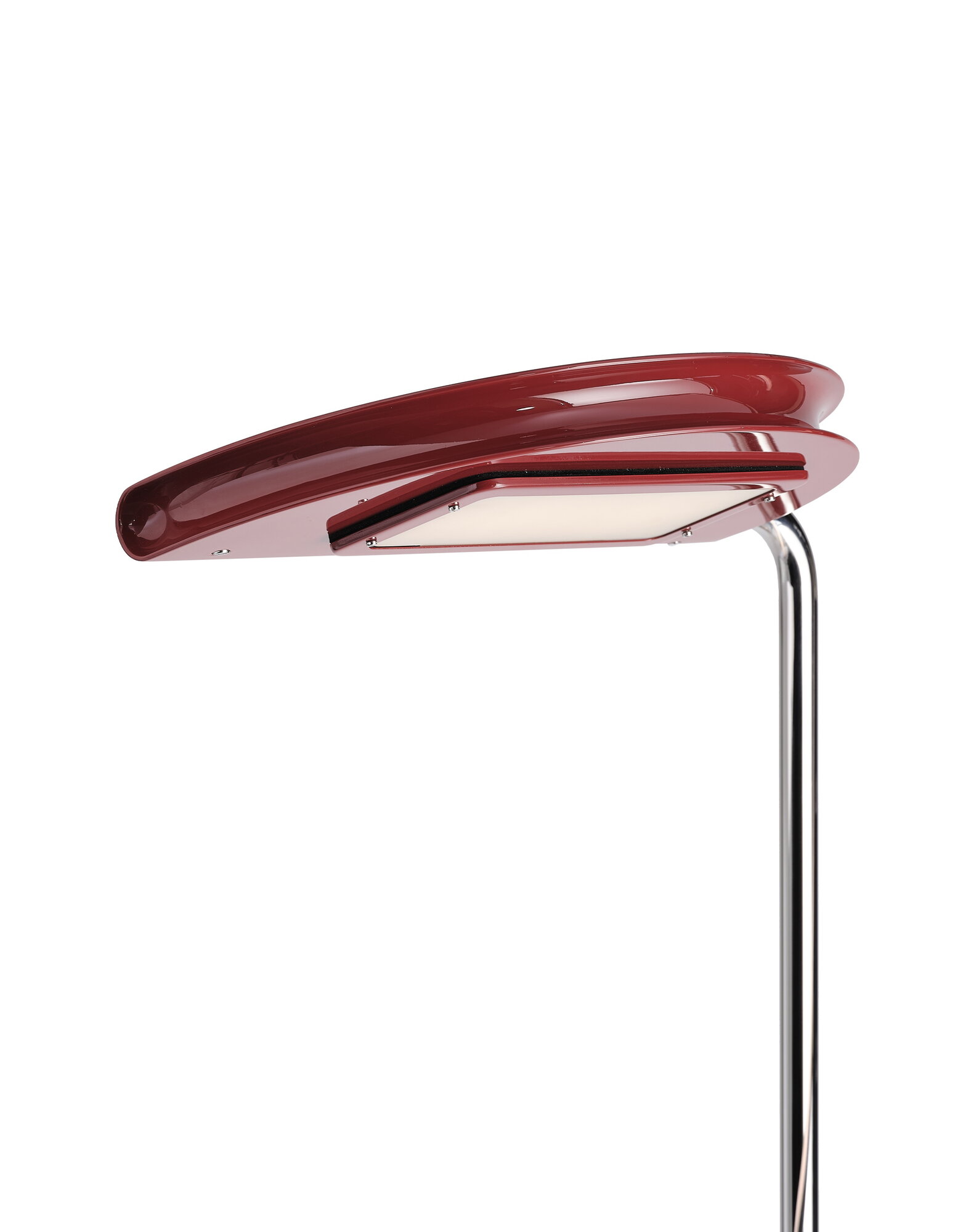 DCWéditions Mezzaluna golvlampa, vit marmor - röd | Finnish Design Shop