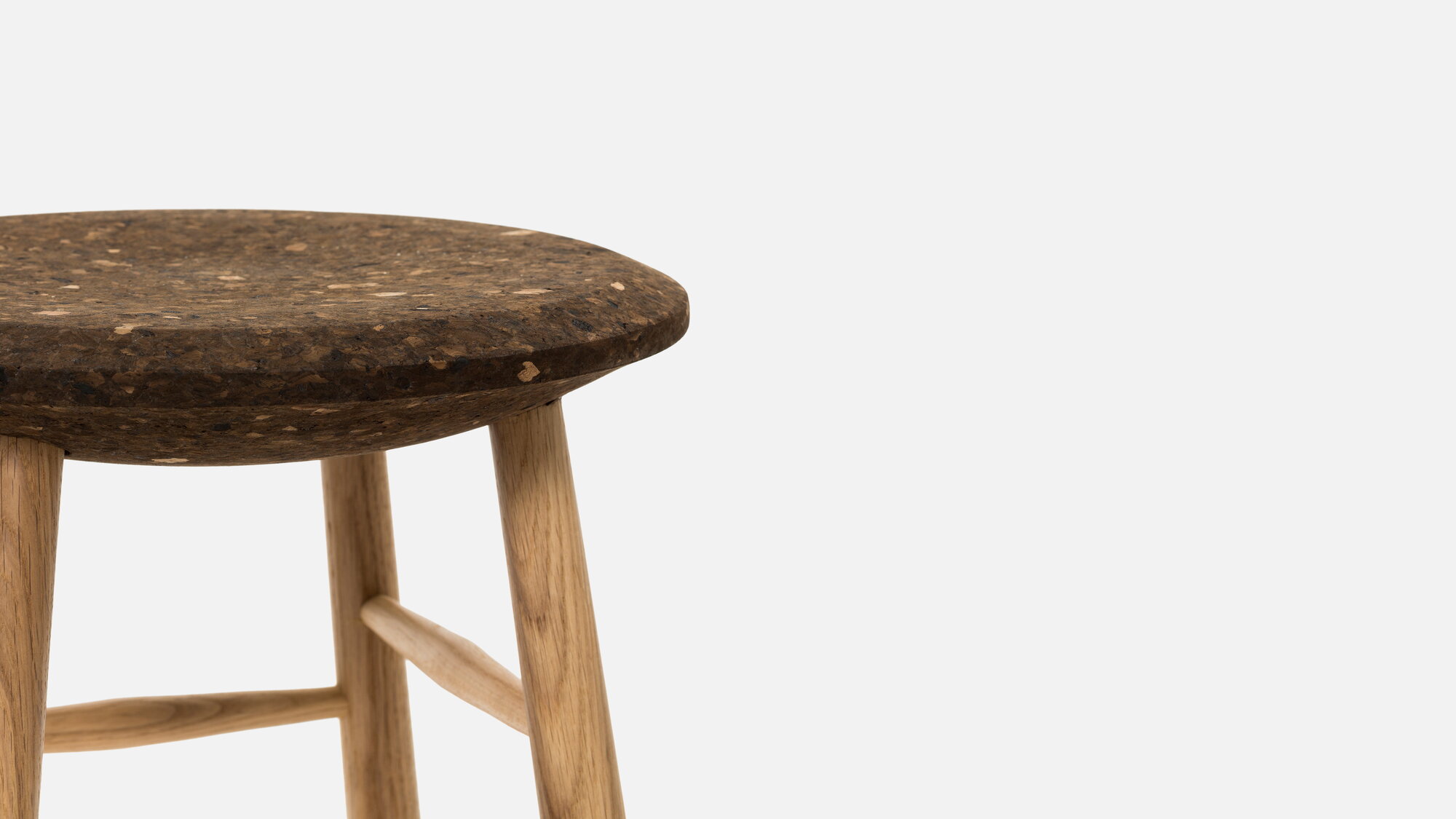 Hem Drifted bar stool, 75 cm, dark cork - oak | Finnish Design Shop