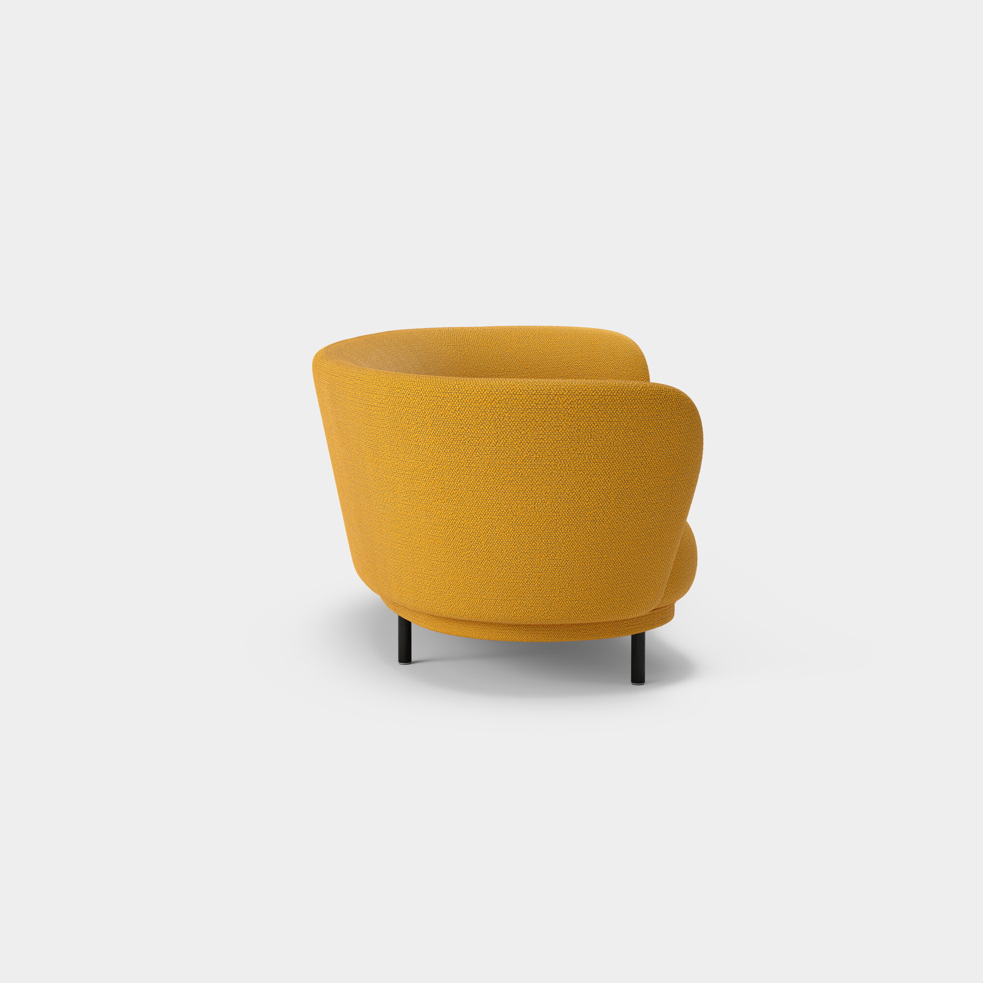 Massproductions Dandy 2-seater sofa, black stained oak - Sahco Safire ...