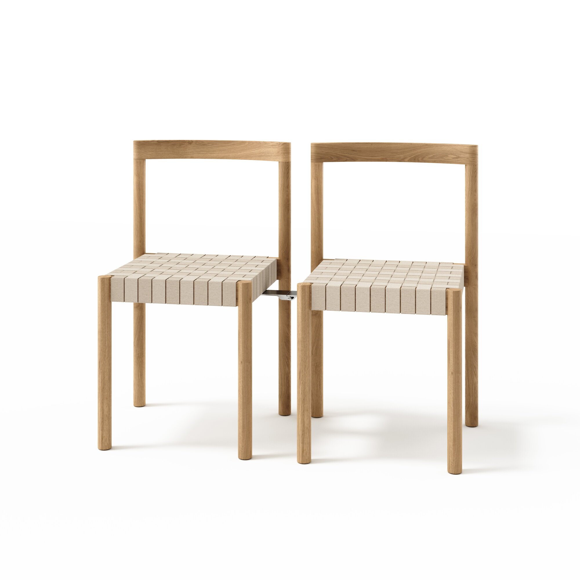 Brdr. Krüger Ekko chair, oiled oak - natural linen | Finnish Design Shop