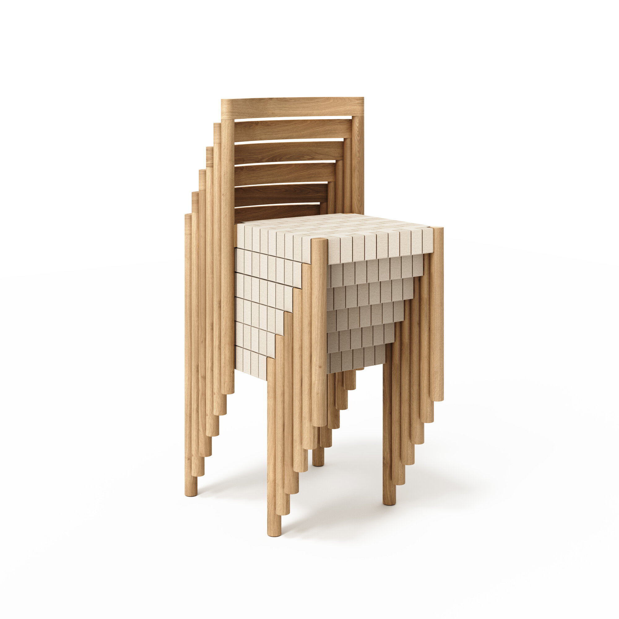 Brdr. Krüger Ekko chair, oiled oak - natural linen | Finnish Design Shop