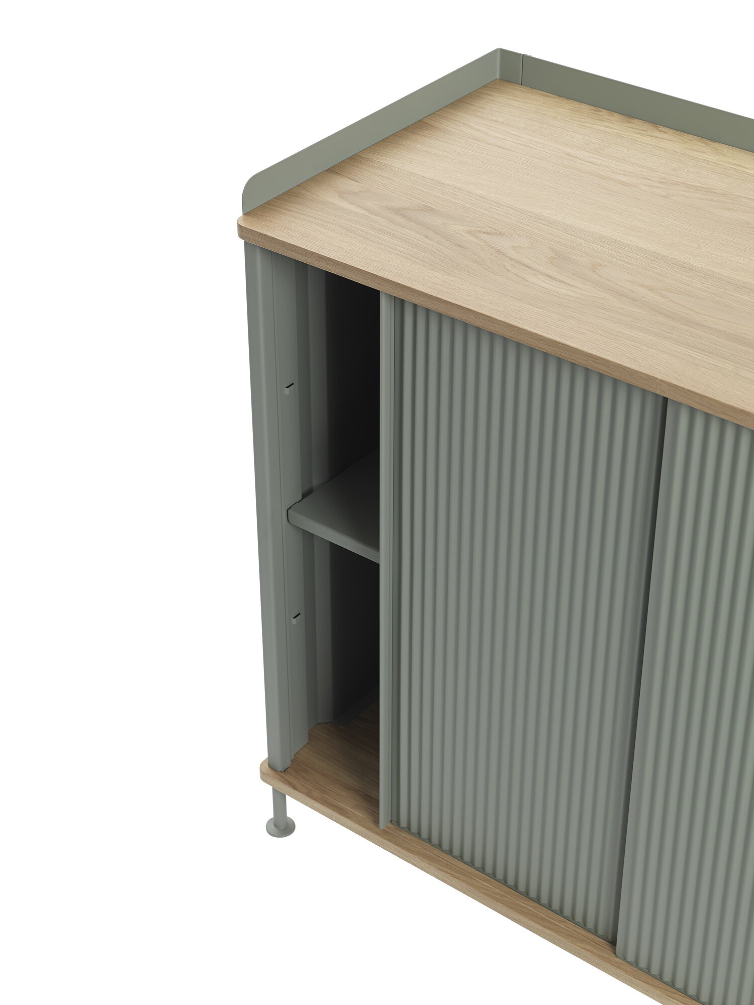 Muuto Enfold sideboard, 100 cm, high, oak - dusty green | Finnish ...