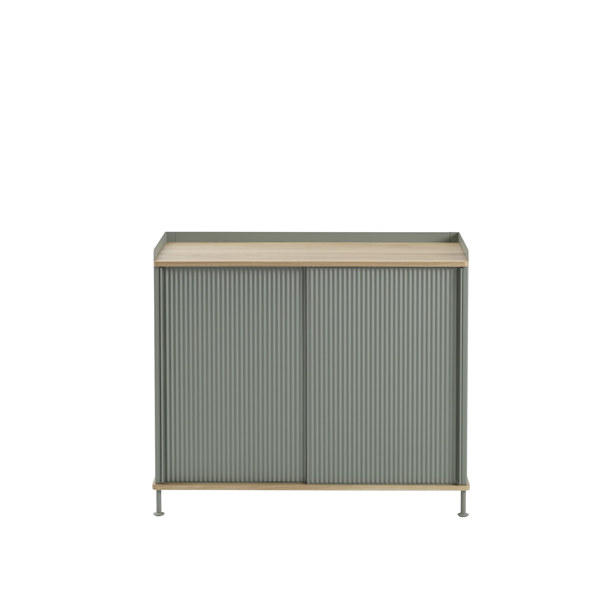 Muuto Enfold sideboard, 100 cm, high, oak - dusty green | Finnish ...