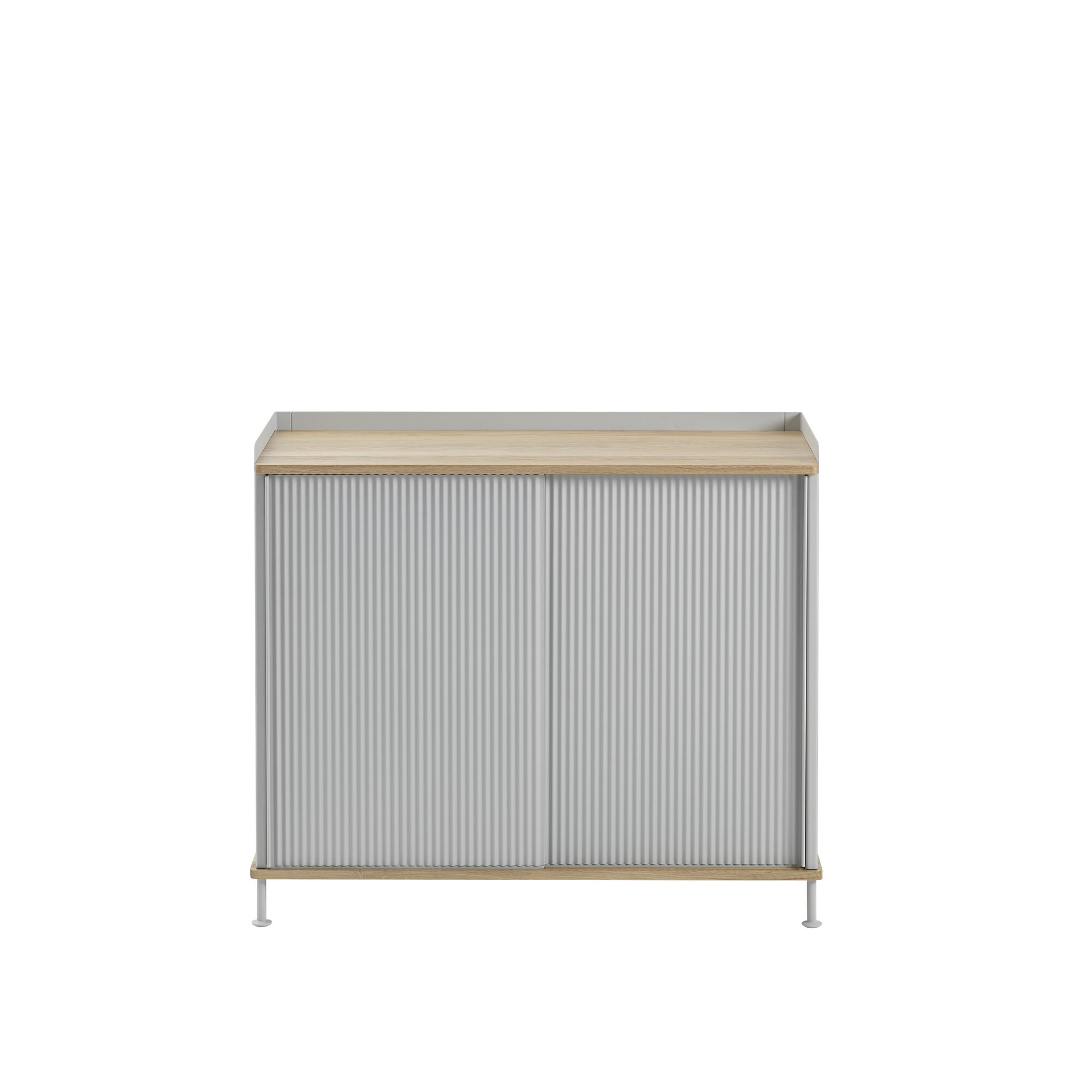 Muuto Enfold sideboard, 100 cm, high, oak - grey | Finnish Design Shop