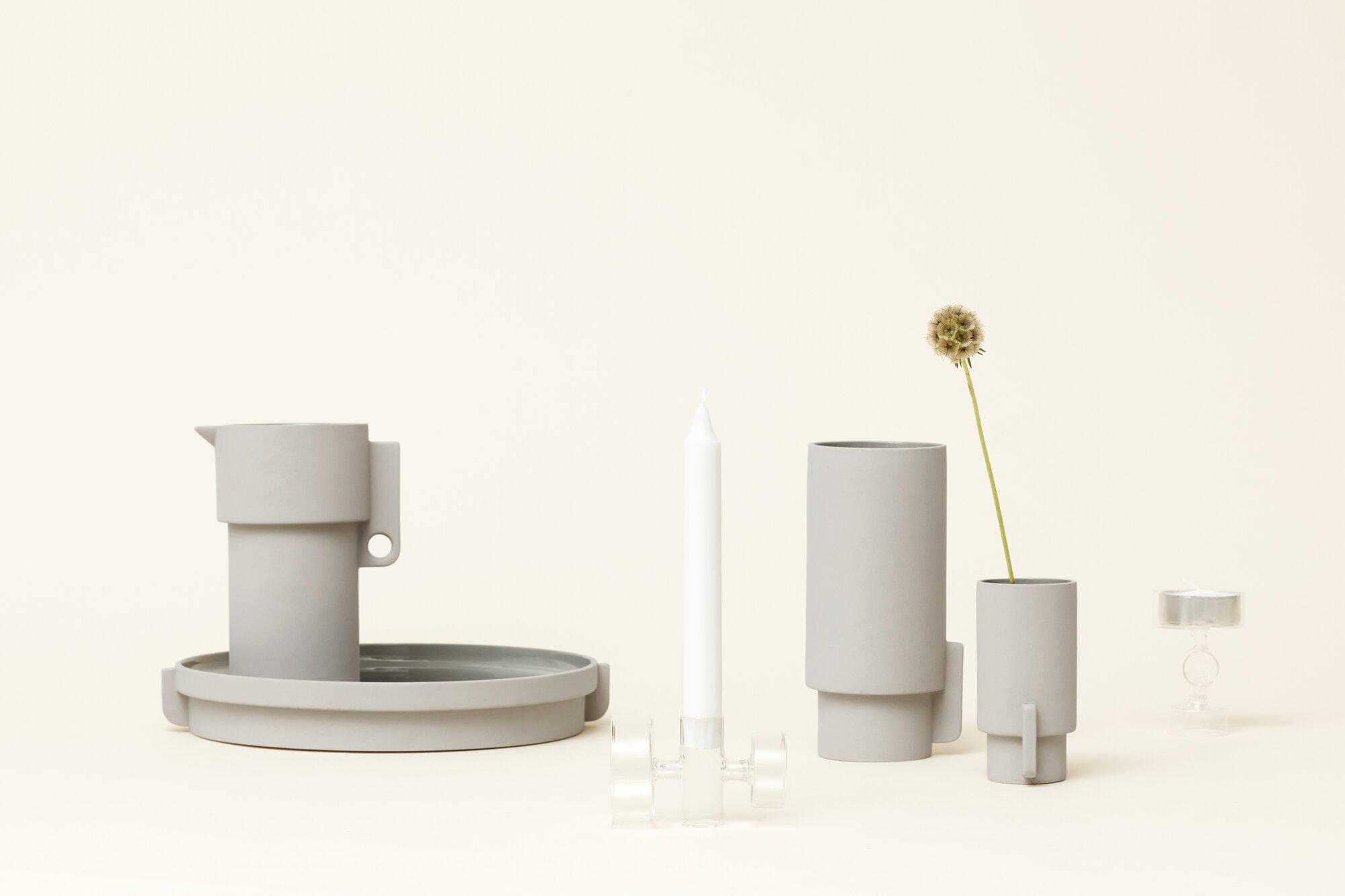 Form & Refine Alcoa vase, large, light grey | Finnish Design Shop