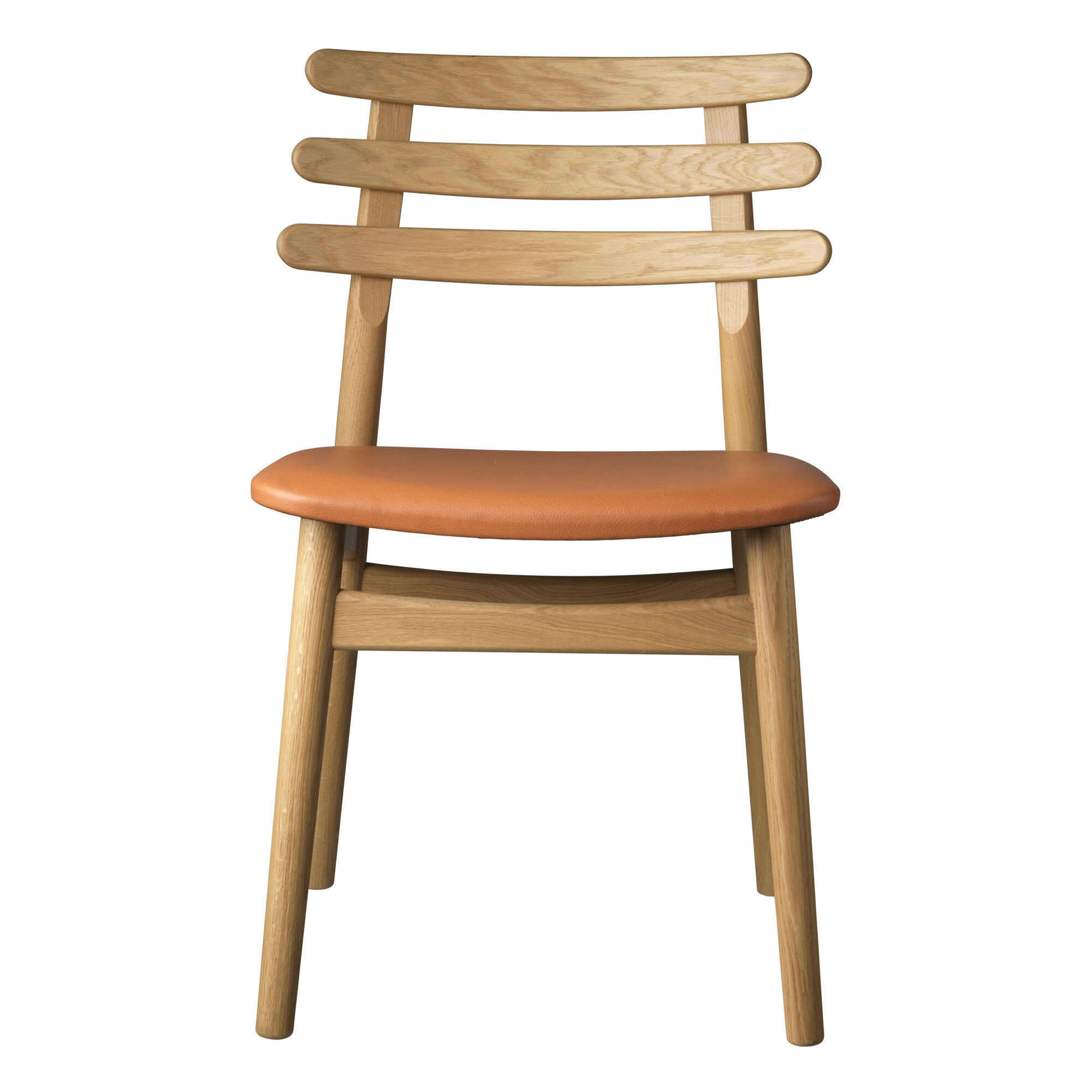 FDB Møbler J48 tuoli, lakattu tammi - konjakki nahka | Finnish Design Shop