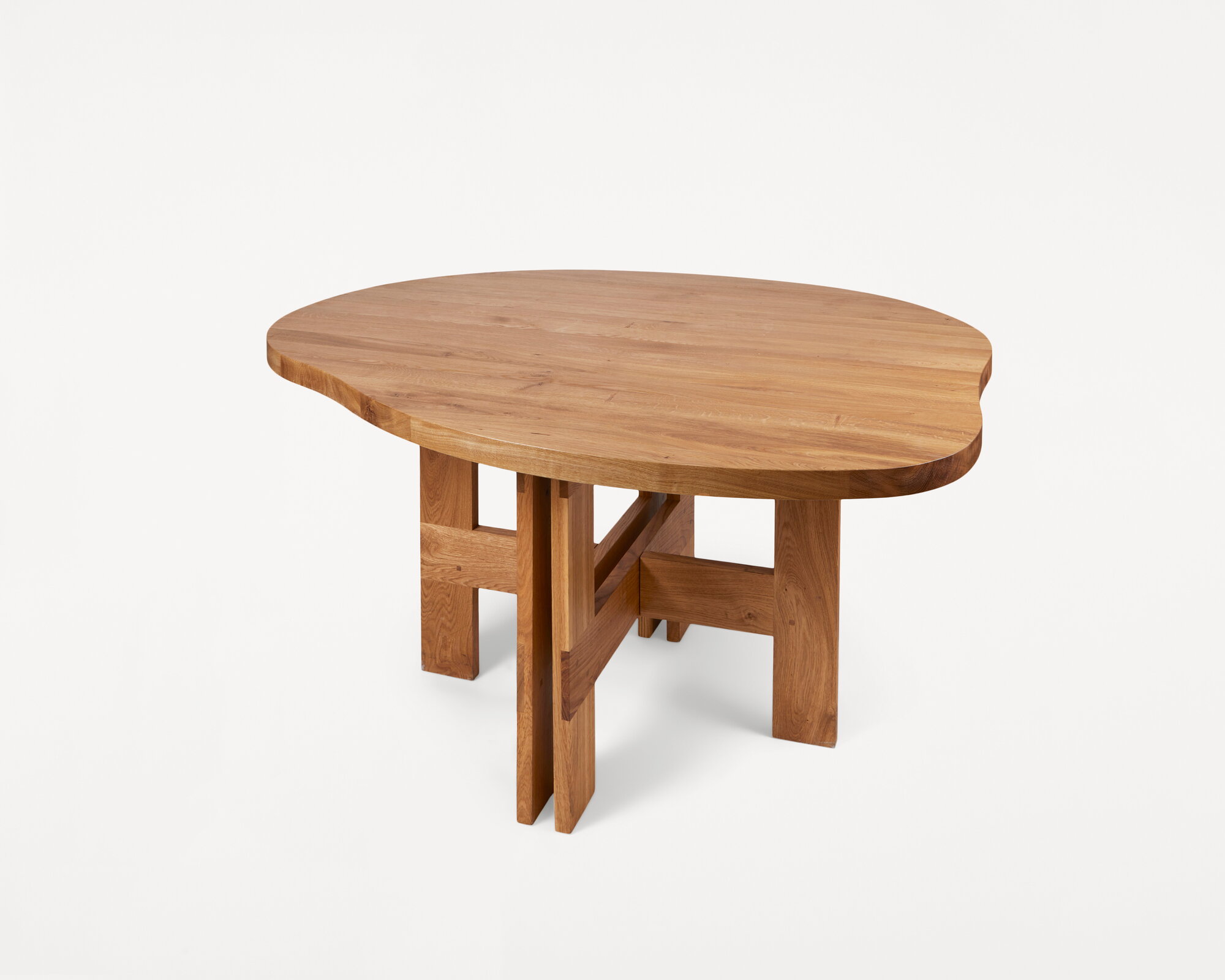 Frama Farmhouse Pond trestle table, 74 x 117 x 140 cm, natural oak ...