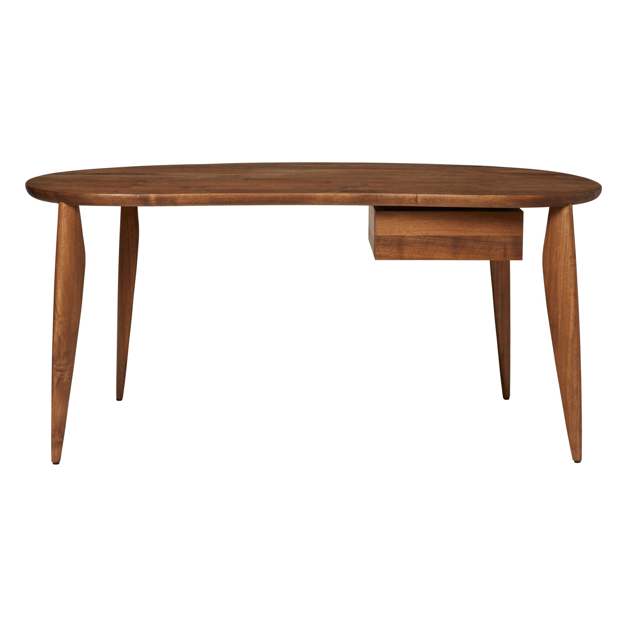 Ferm Living Feve table with a drawer, 86 x 160 cm, walnut | Finnish ...