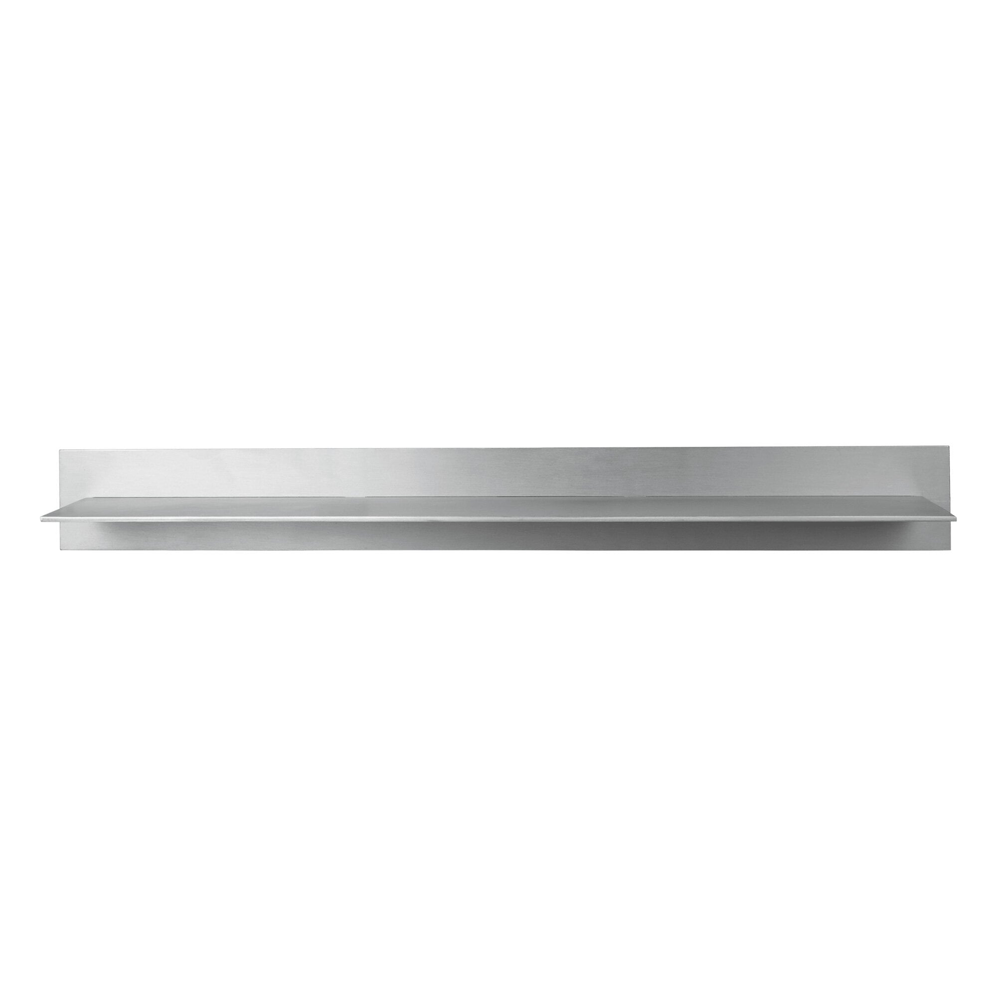 Ferm Living Lager wall shelf, single, large, aluminium | Finnish Design ...