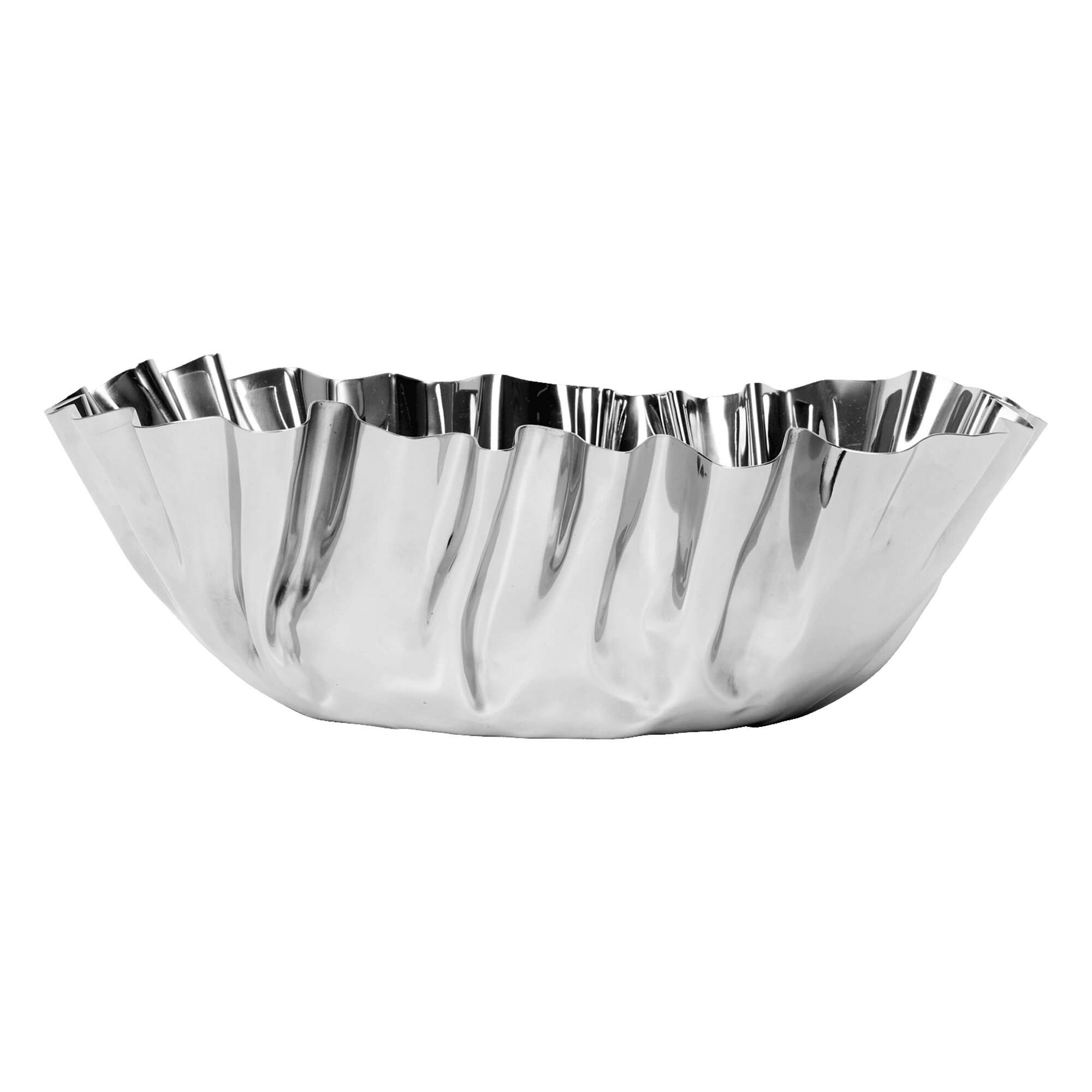 Ferm Living Tydra bowl, large, mirror polished stainless steel ...