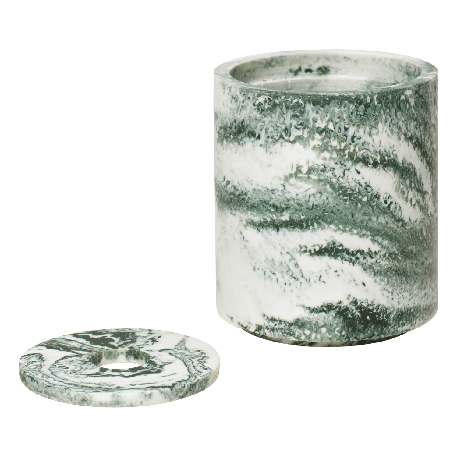 Ferm Living Mist container, emerald - off-white | Finnish Design Shop