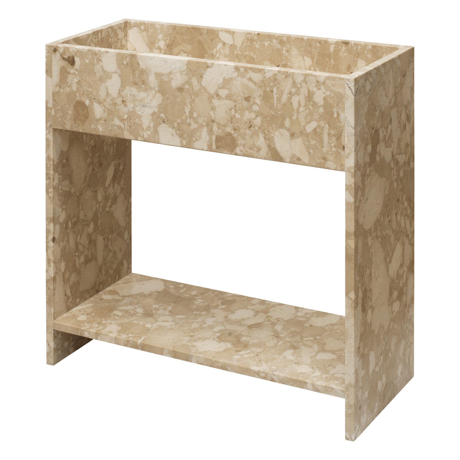 Ferm Living Stone Plant Box with shelf, sand | Finnish Design Shop