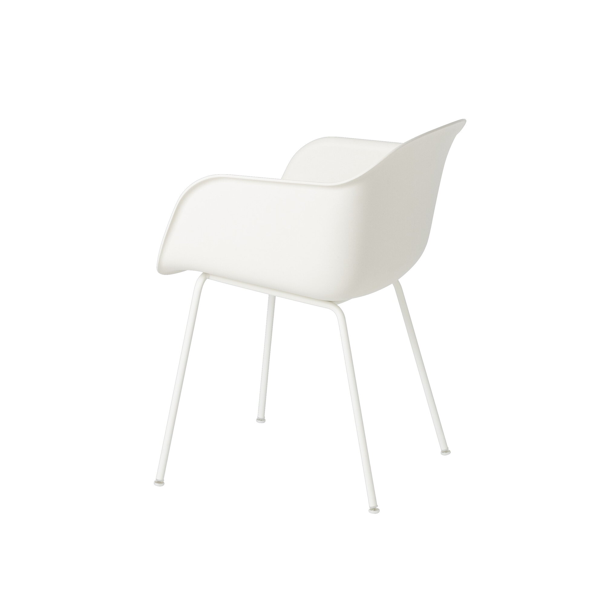 Muuto Fiber armchair, tube base, white | Finnish Design Shop