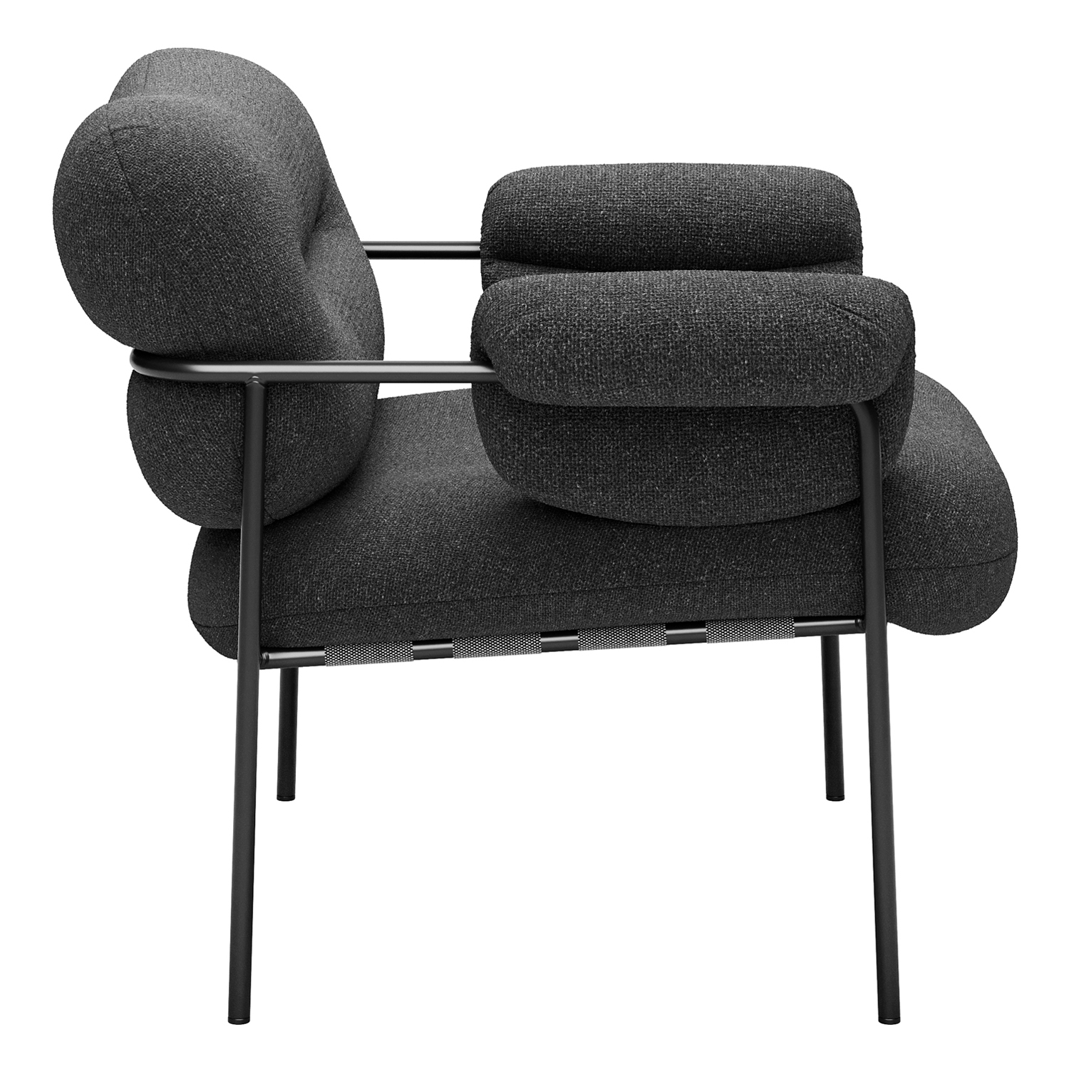 Fogia Bollo lounge chair, Main Line Flax 28 - black | Finnish Design ...