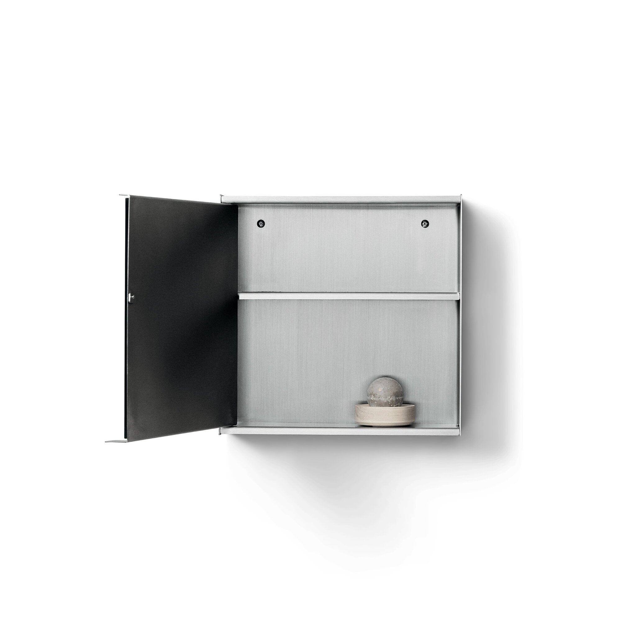 Form & Refine Taper mirror cabinet, 40 x 40 cm, stainless steel ...