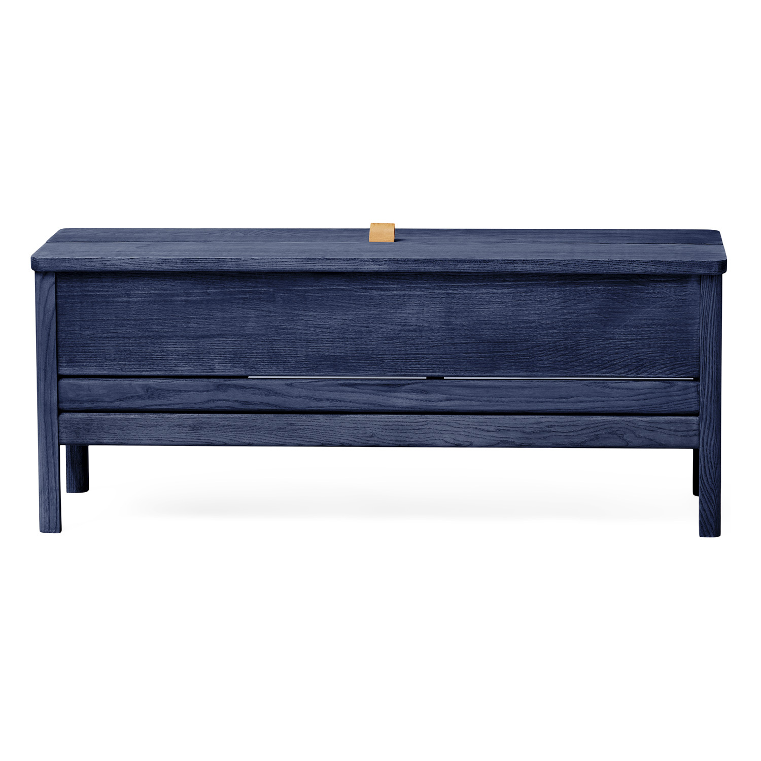 Form & Refine A Line storage bench, 111 cm, indigo blue stained ash ...