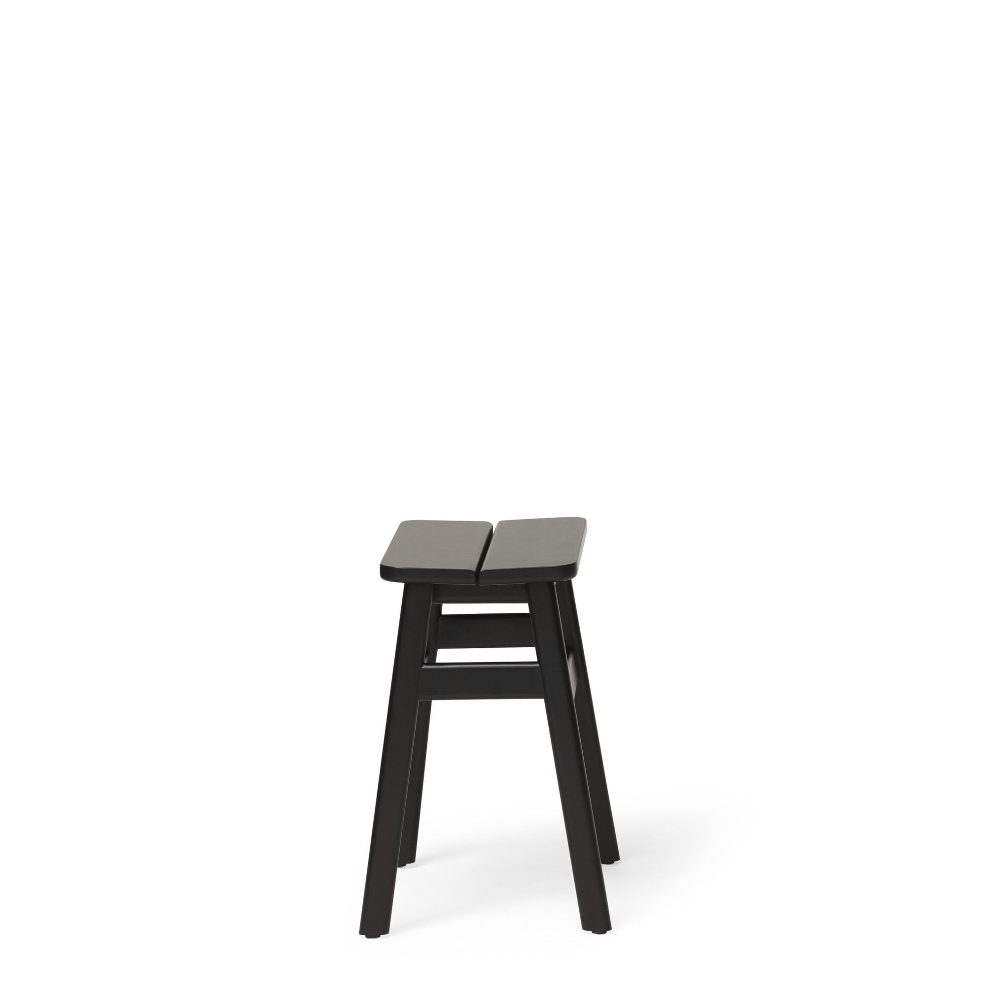 Form & Refine Angle stool, 45 cm, black stained beech | Finnish Design Shop