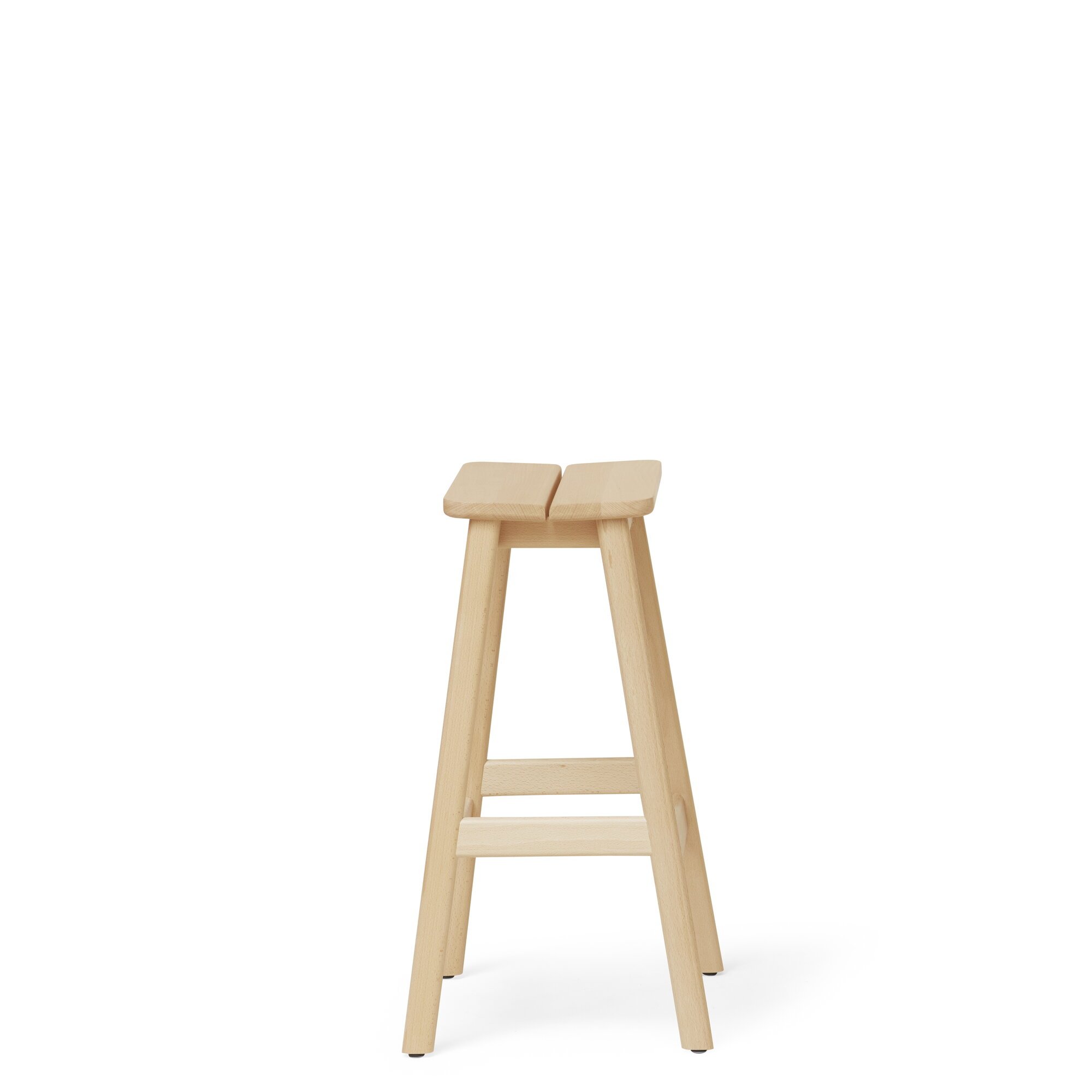 Form & Refine Angle bar stool, 65 cm, beech | Finnish Design Shop