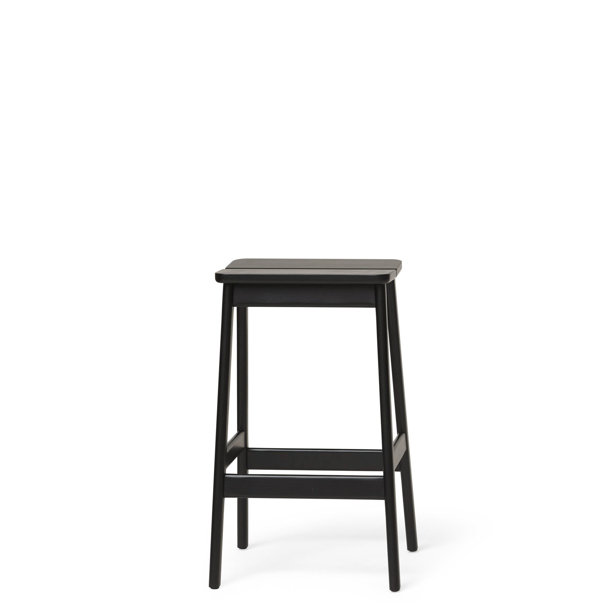 Form & Refine Angle bar stool, 65 cm, black stained beech | Finnish ...
