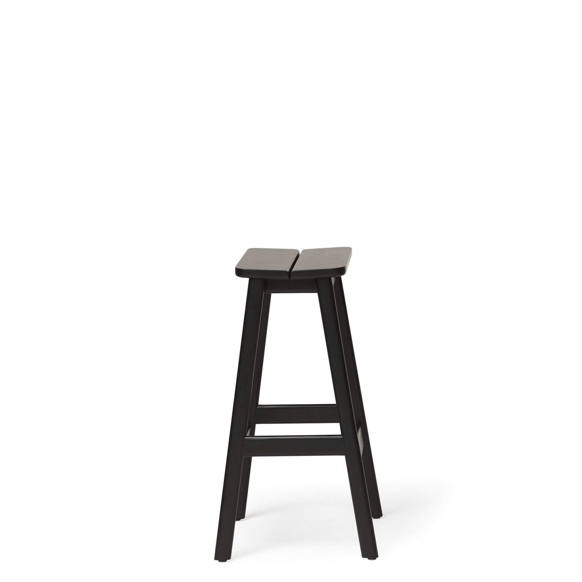 Form & Refine Angle bar stool, 65 cm, black stained beech | Finnish ...