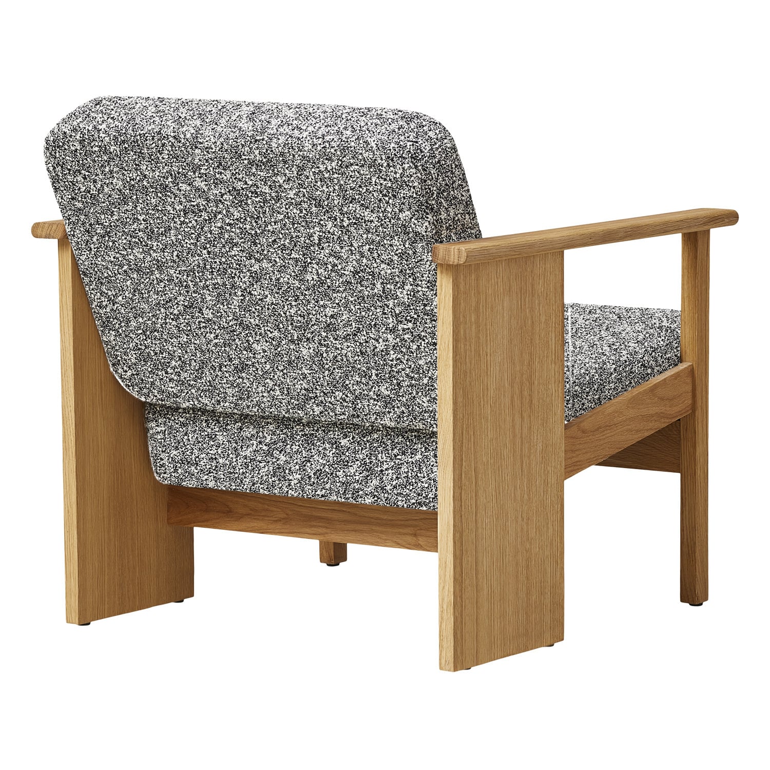 Form & Refine Block lounge chair, oiled oak - Kvadrat Zero 0004 ...