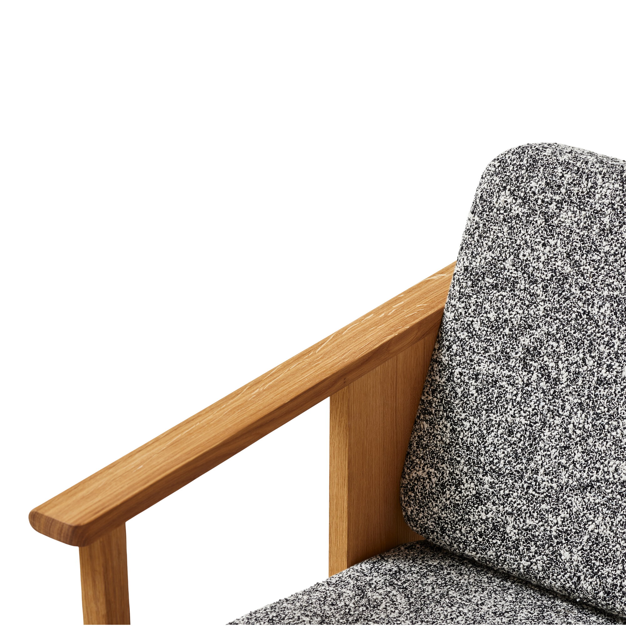 Form & Refine Block lounge chair, oiled oak - Kvadrat Zero 0004 ...