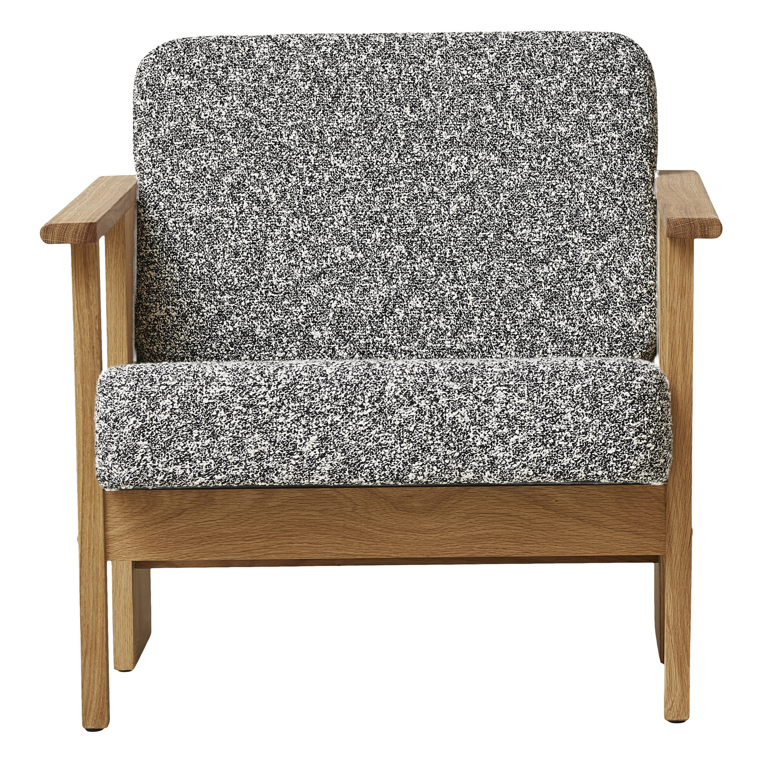 Form & Refine Block lounge chair, oiled oak - Kvadrat Zero 0004 ...