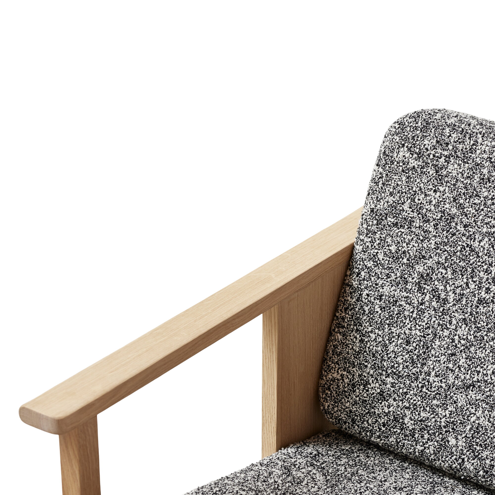 Form & Refine Block lounge chair, white oiled oak - Kvadrat Zero 0004 ...