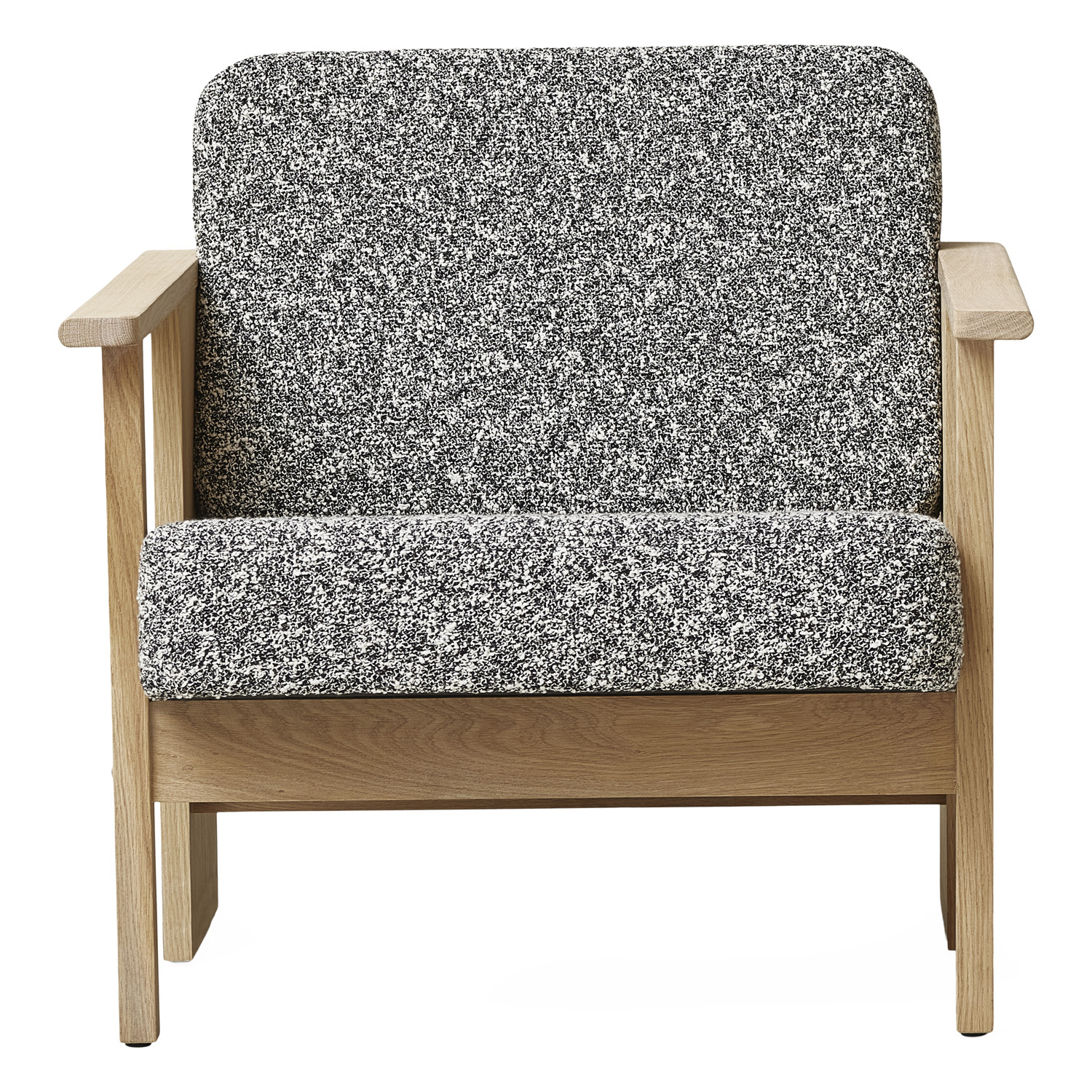 Form & Refine Block lounge chair, white oiled oak - Kvadrat Zero 0004 ...