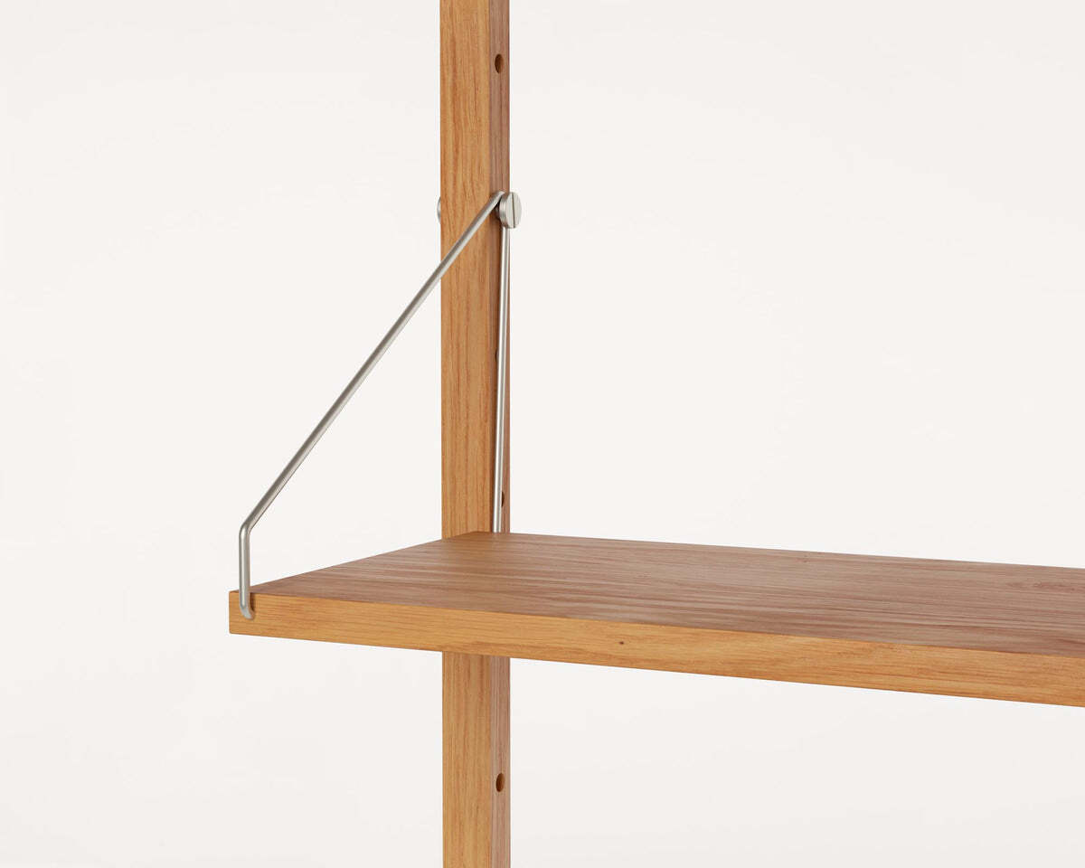 Frama Shelf Library H1148 wall shelf with desk, oiled oak | Finnish ...