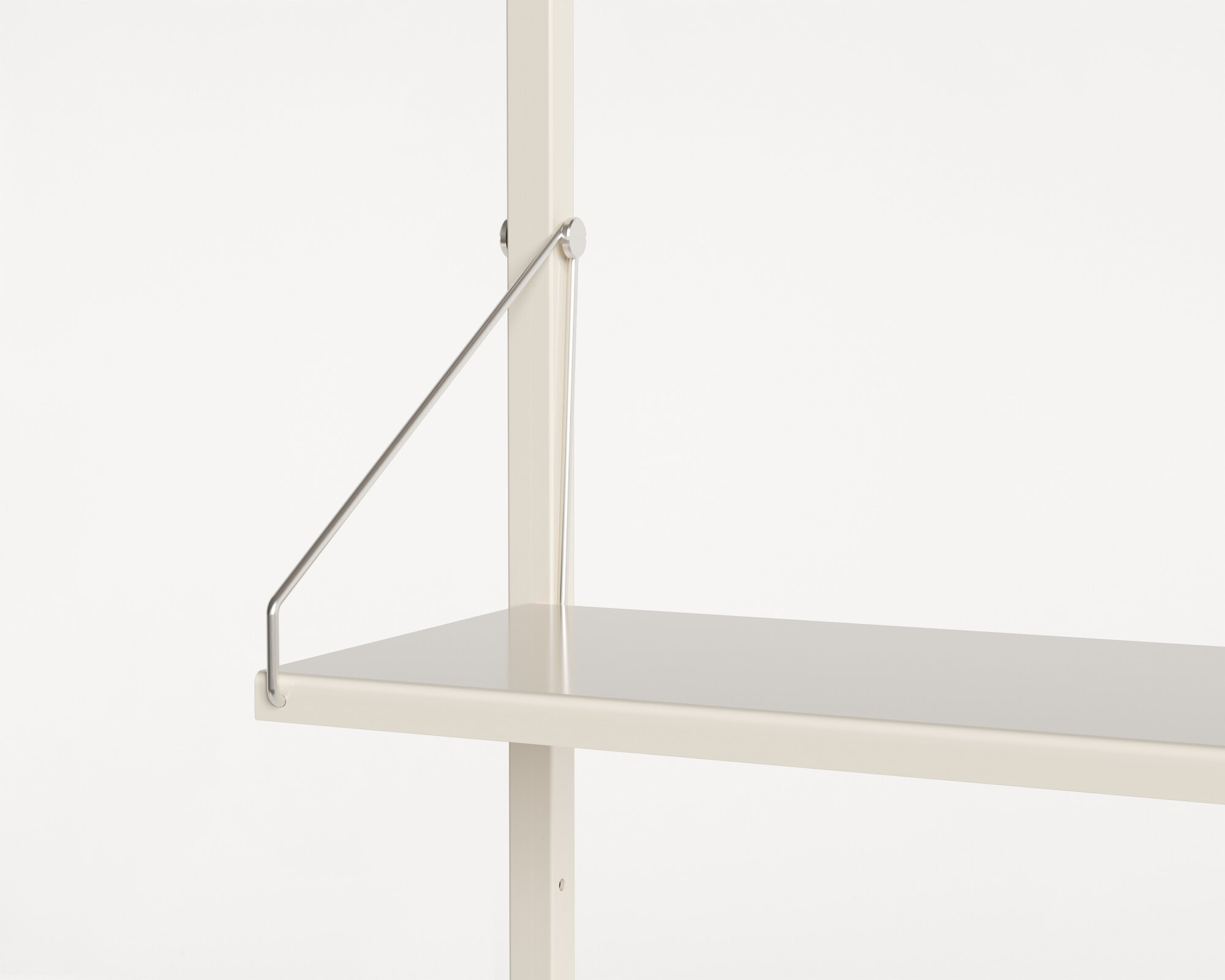 Frama Shelf Library H1852 wall shelf with desk, warm white | Finnish ...