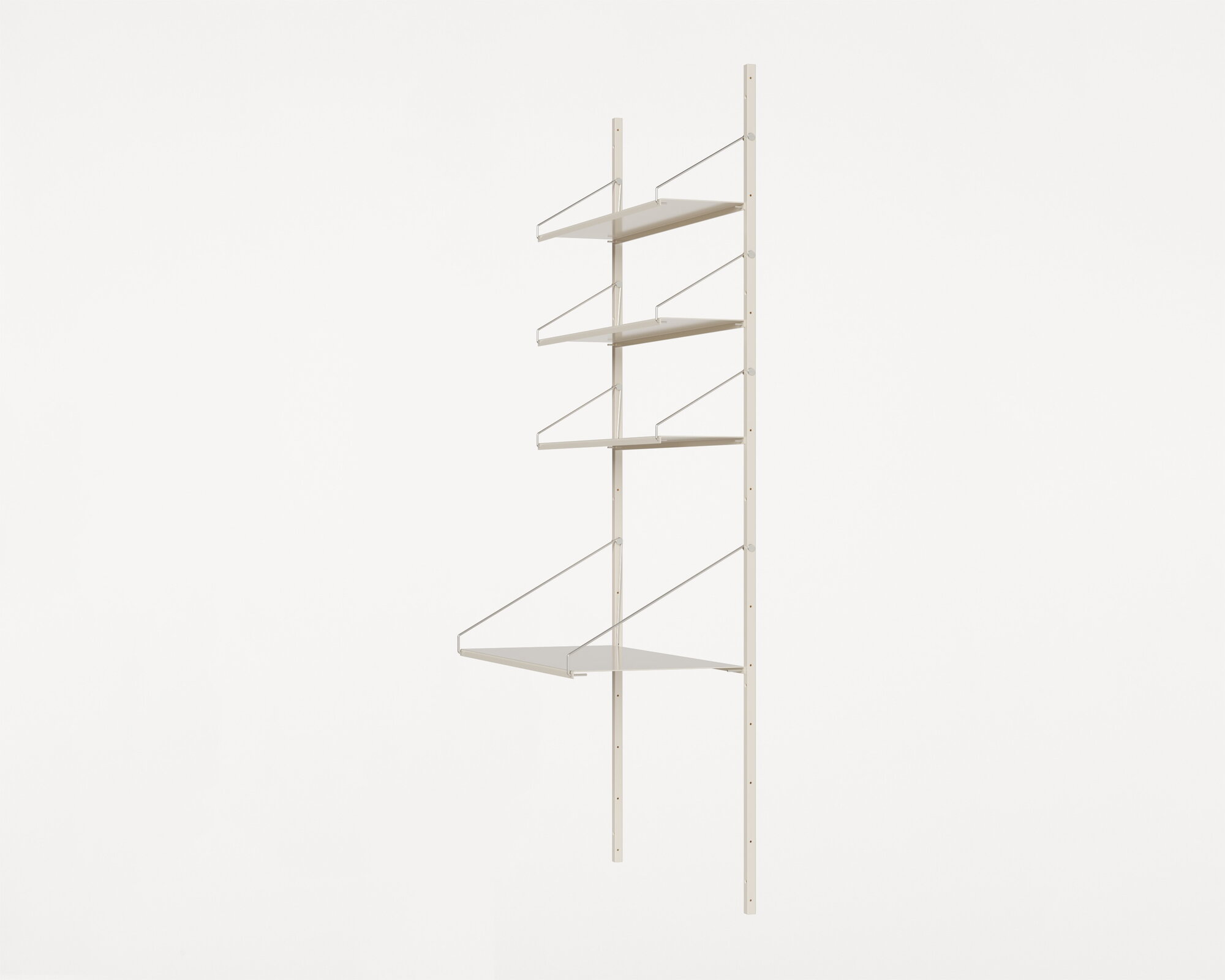 Frama Shelf Library H1852 wall shelf with desk, warm white | Finnish ...
