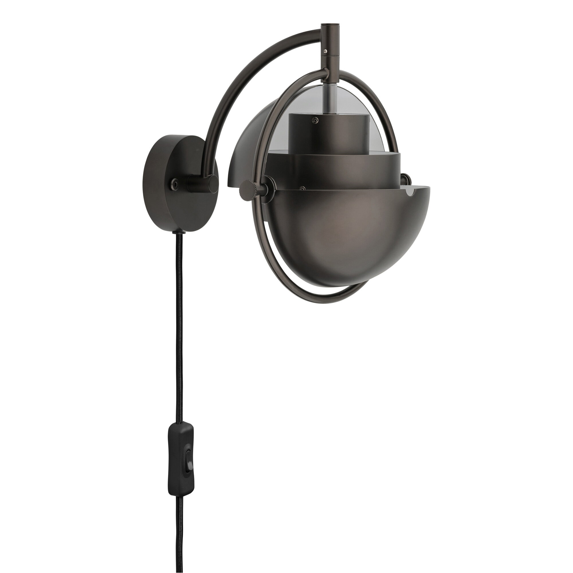 GUBI Multi-Lite wall lamp, black brass | Finnish Design Shop UK