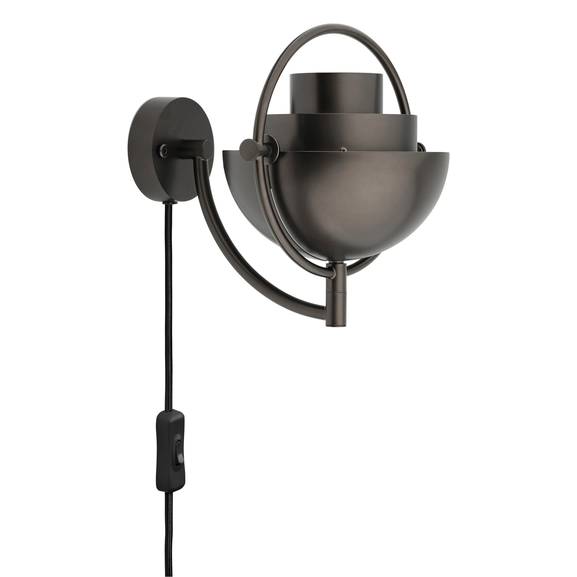 GUBI Multi-Lite wall lamp, black brass | Finnish Design Shop UK