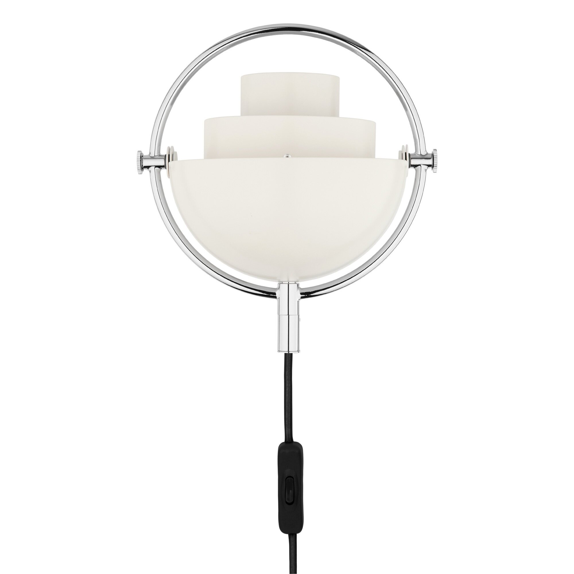 GUBI Multi-Lite wall lamp, chrome - white semi-matt | Finnish Design Shop