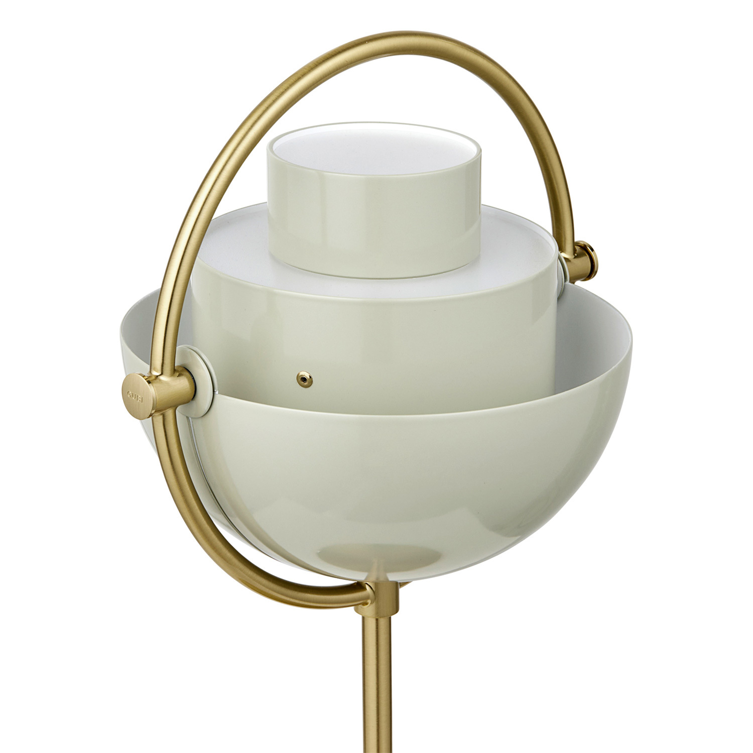 GUBI Multi-lite portable table lamp, brass - pastel grey | Finnish ...