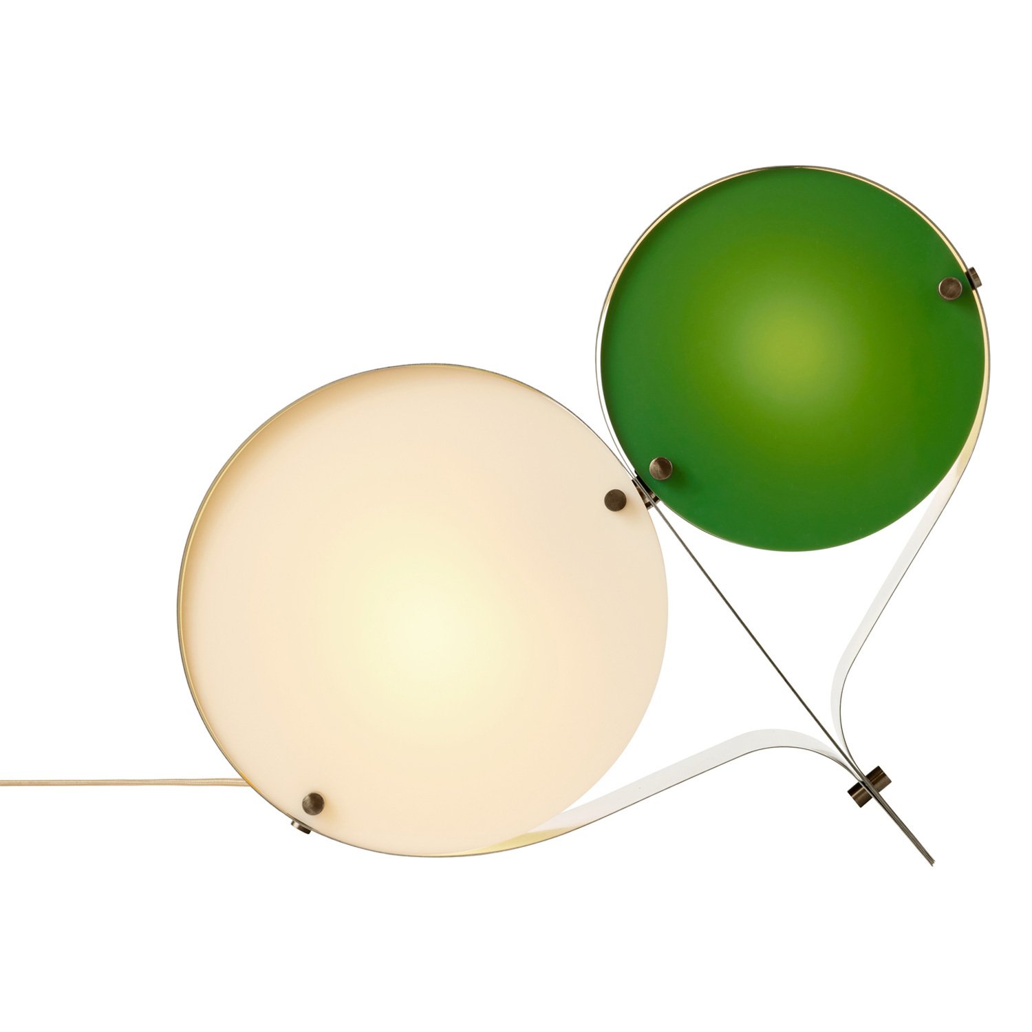 GUBI Coppia table lamp, steel, ivory - clover | Finnish Design Shop