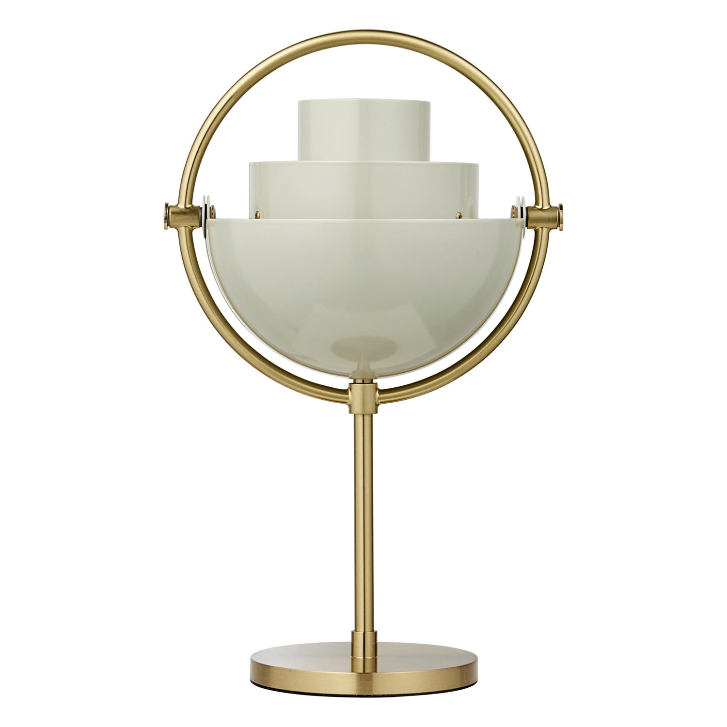 GUBI Multi-lite portable table lamp, brass - pastel grey | Finnish ...