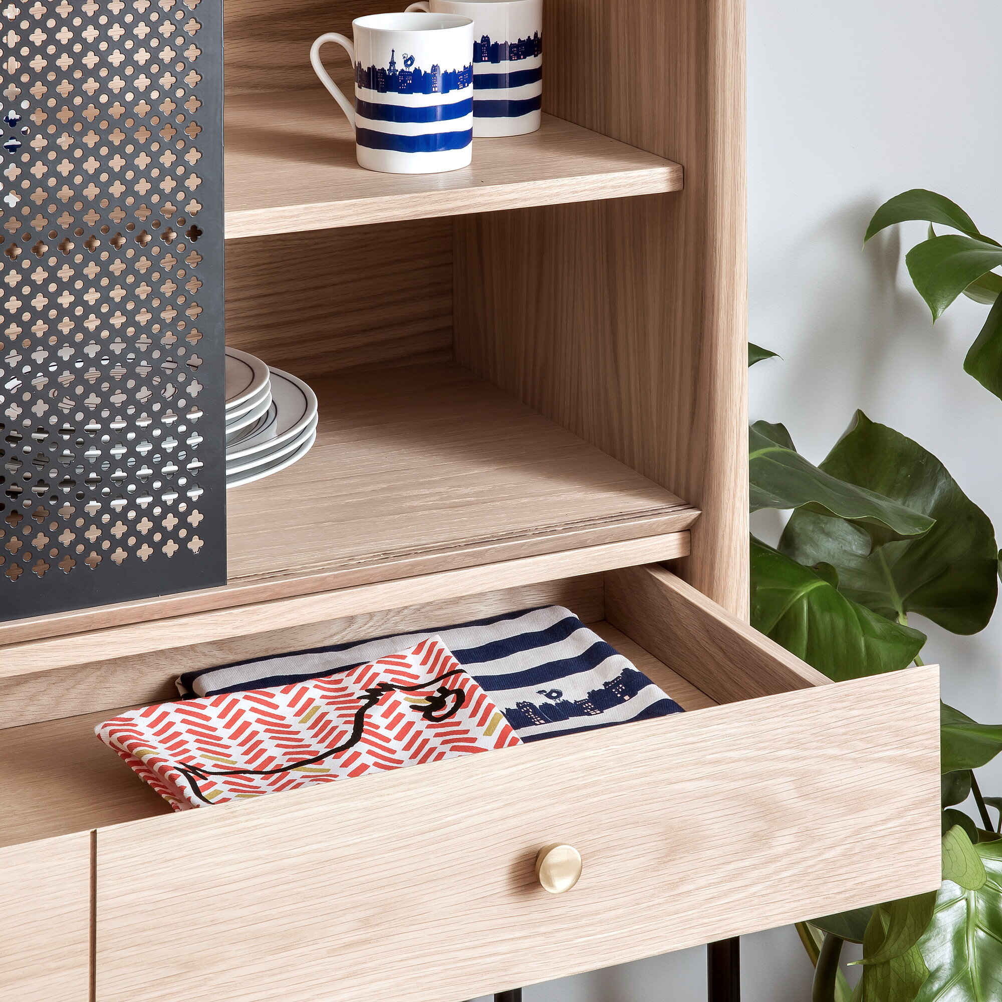 Hartô Gabin cabinet, oak - slate grey | Finnish Design Shop