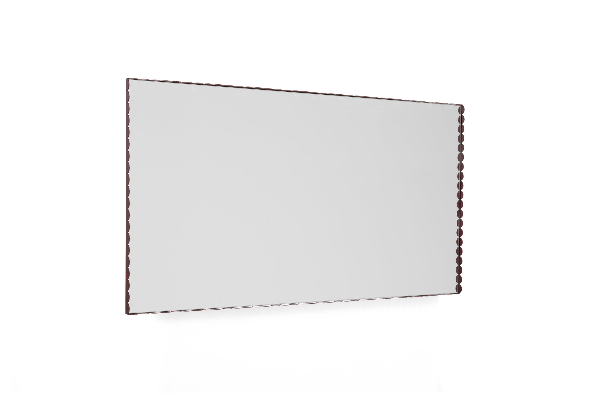 HAY Arcs Mirror rectangle, large, burgundy | Finnish Design Shop