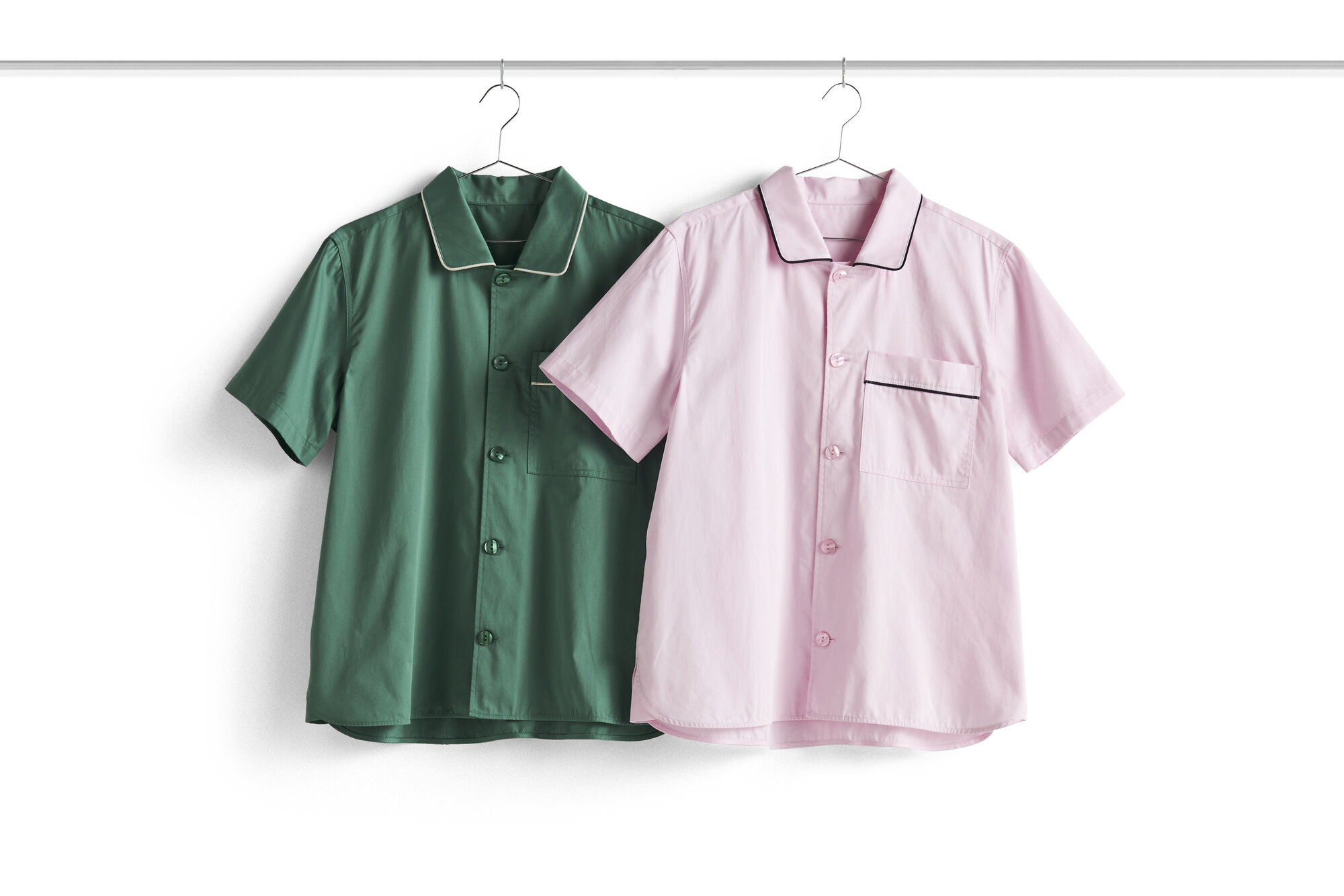 HAY Outline pyjama shirt, short-sleeved, emerald green | Finnish Design ...